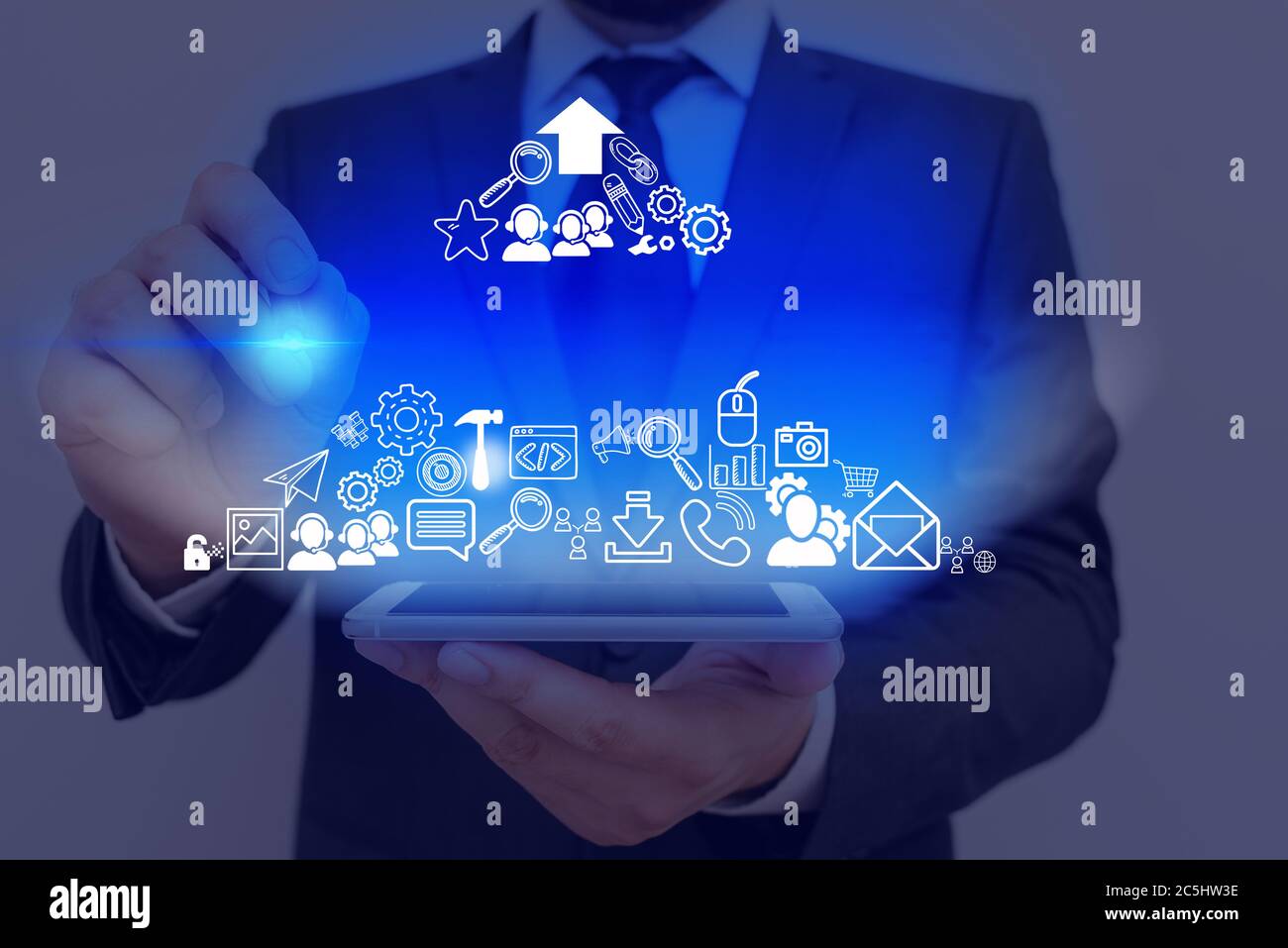 Information Digital Technology Network Connection Infographic Elements ...