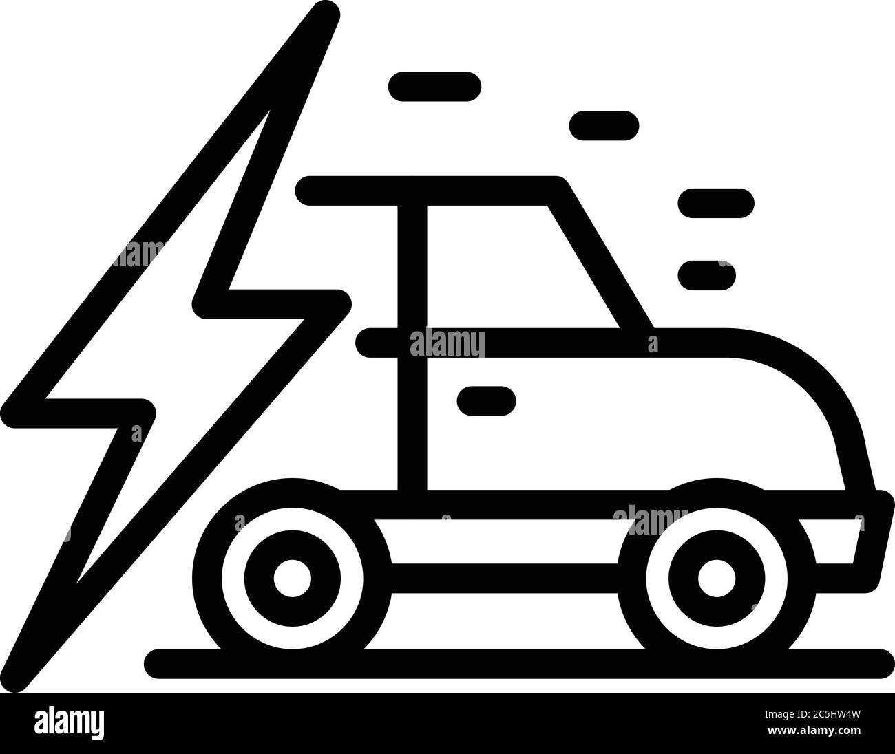 Electric car refueling vector Black and White Stock Photos & Images - Alamy