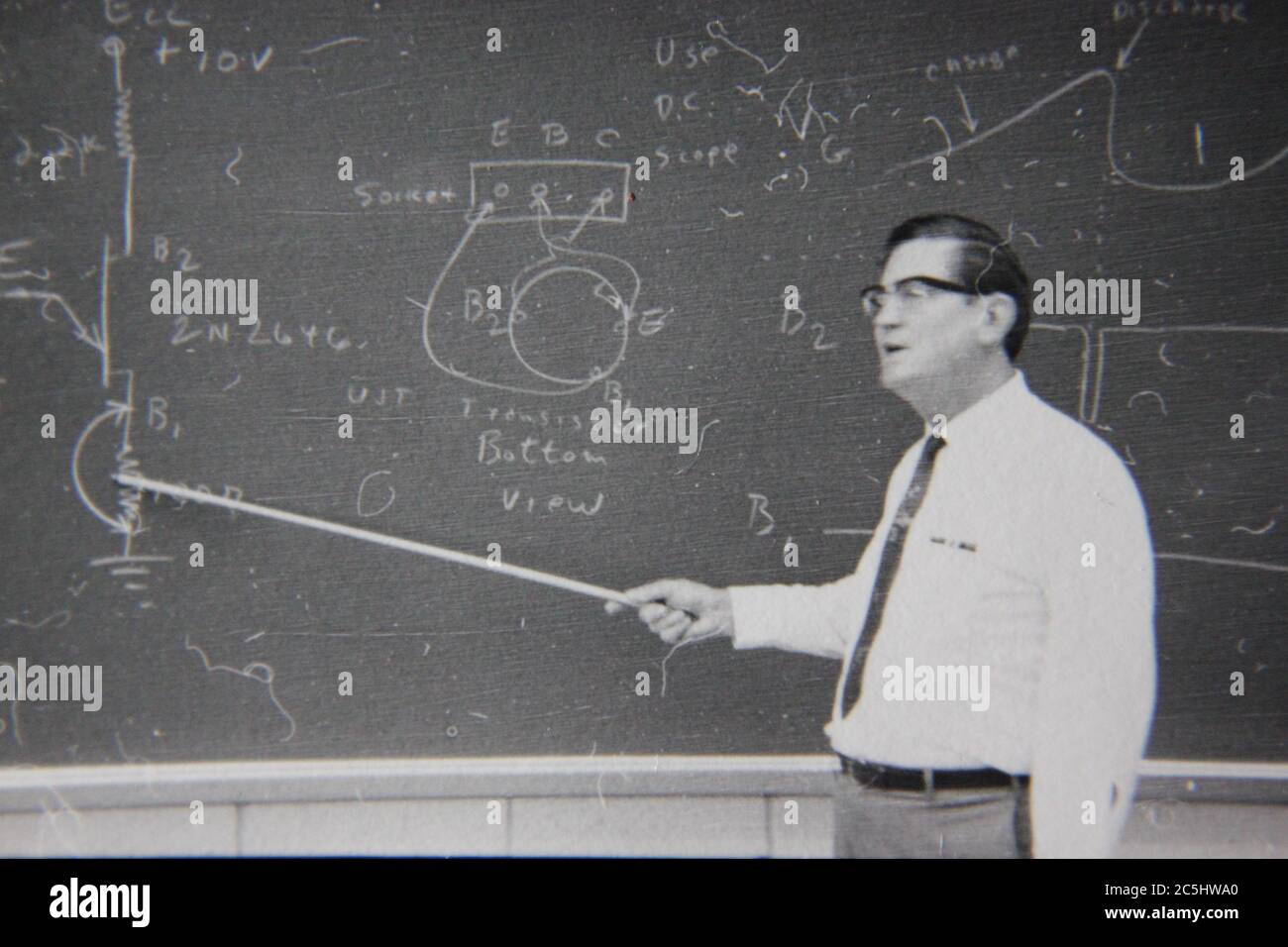 Fine 70s vintage black and white lifestyle photography of a technical ...