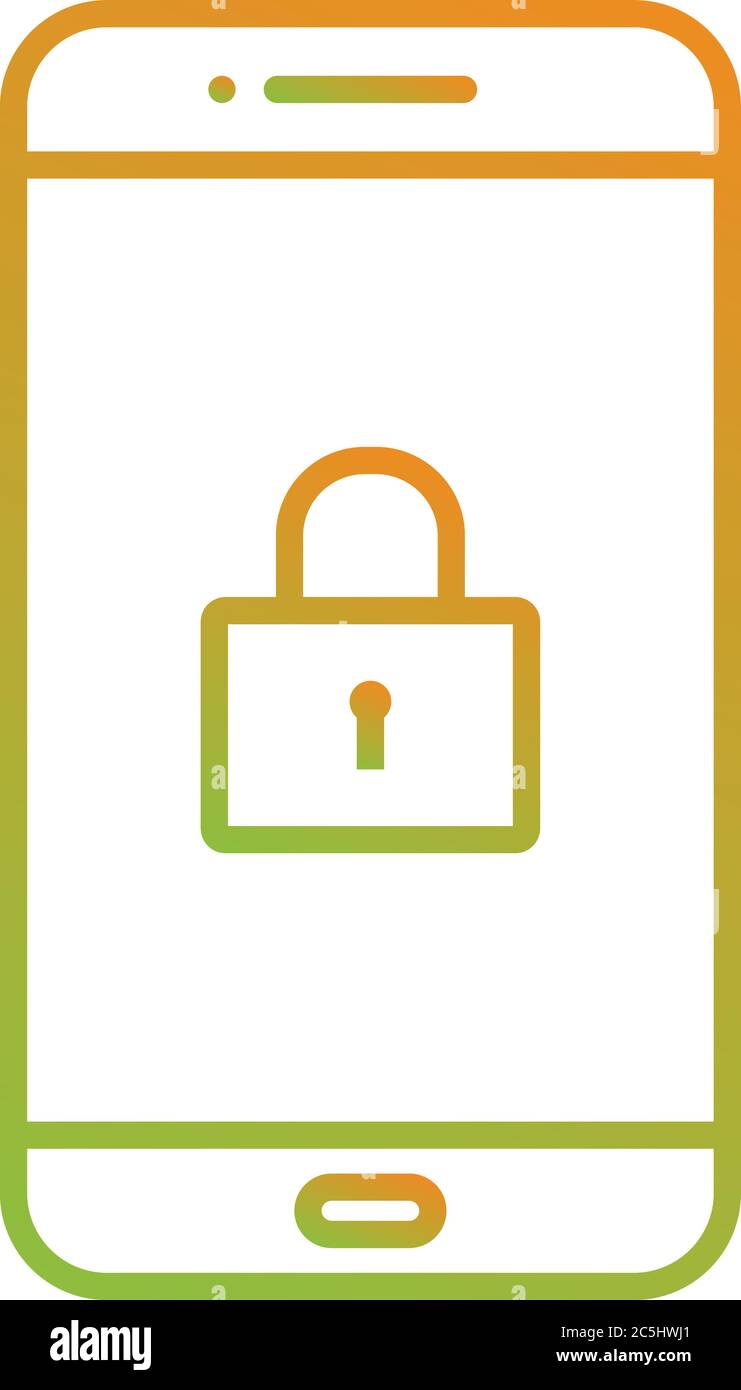 Unique Lock Screen Vector Line Icon Stock Vector Image & Art - Alamy
