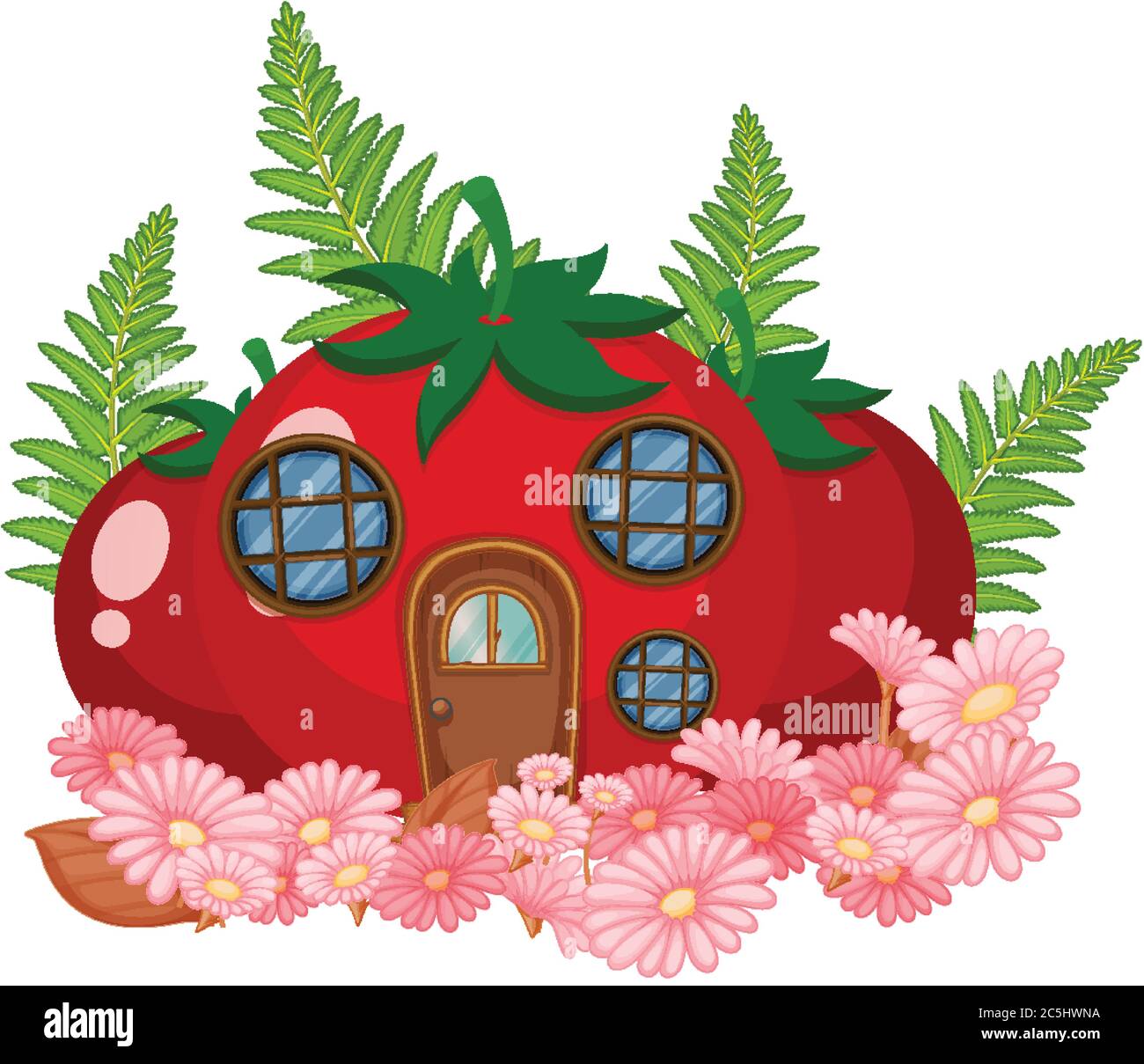 Fantasy fruit house isolated illustration Stock Vector Image & Art - Alamy