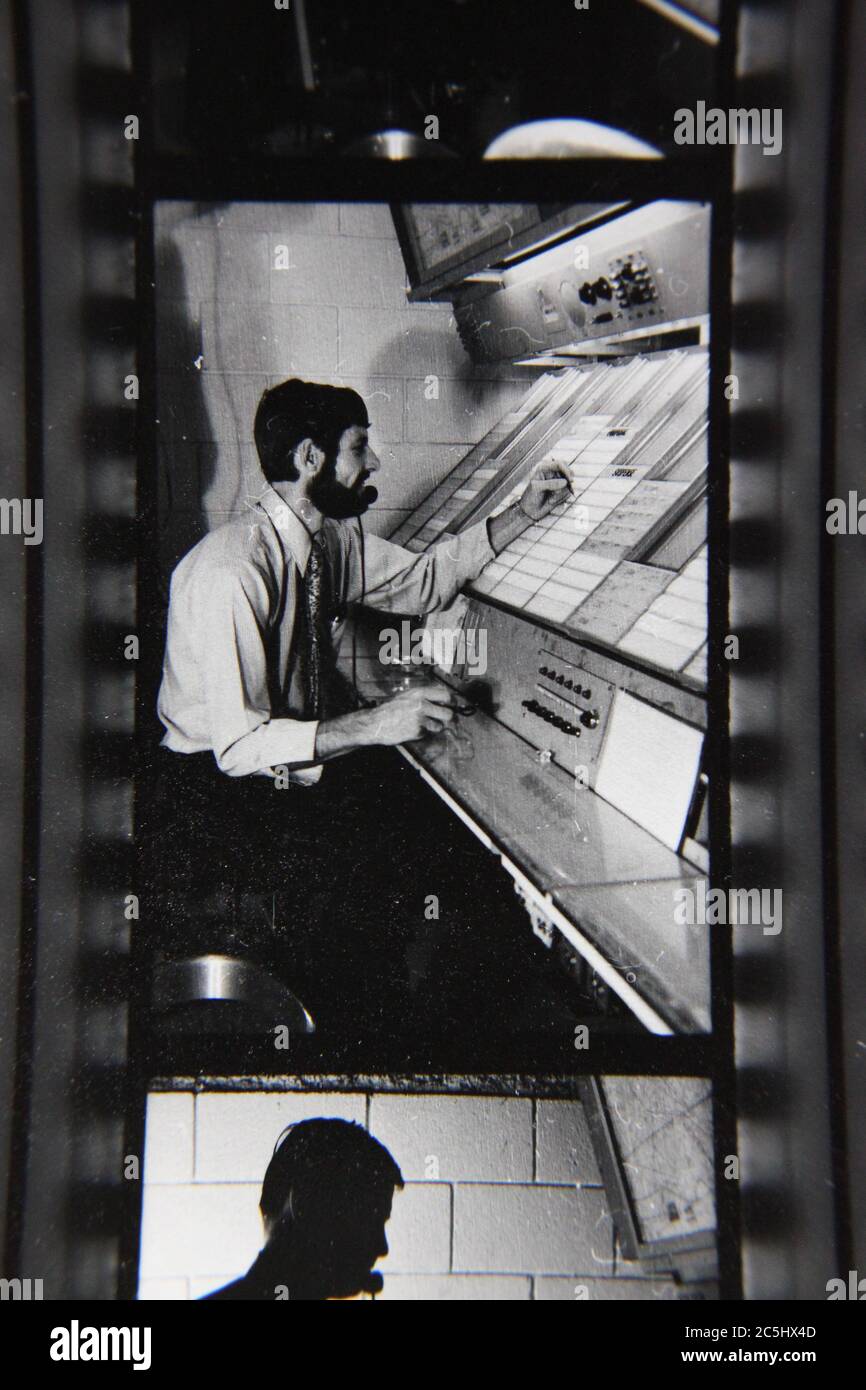 Fine 70s vintage contact print black and white photography of a ...