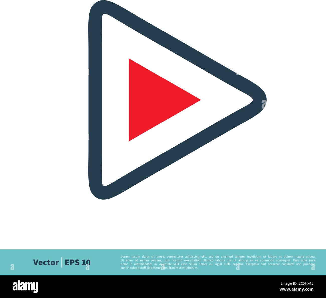 Triangle Play Button Icon Vector Logo Template Illustration Design ...