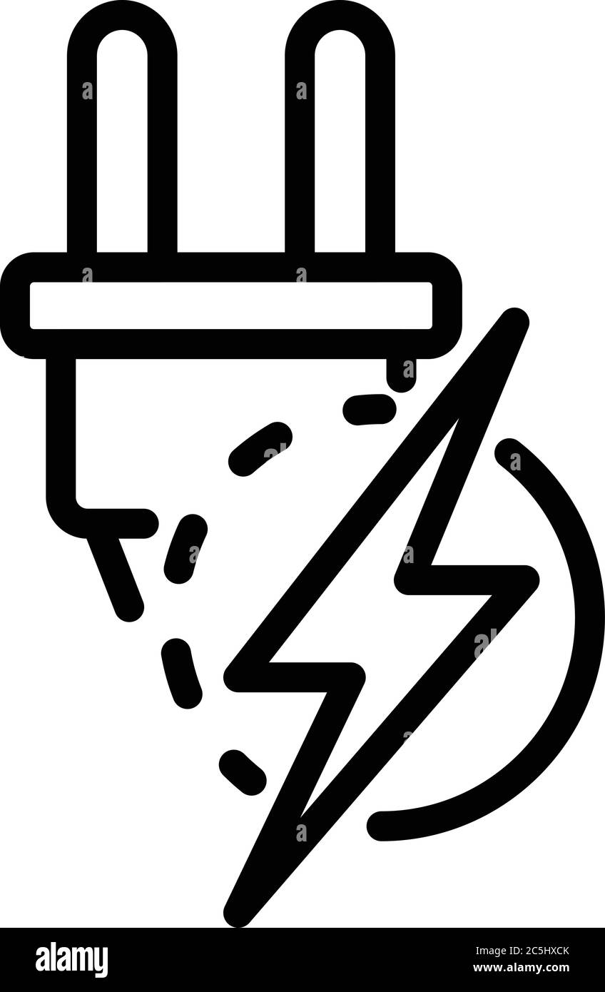 Power energy plug icon, outline style Stock Vector Image & Art - Alamy