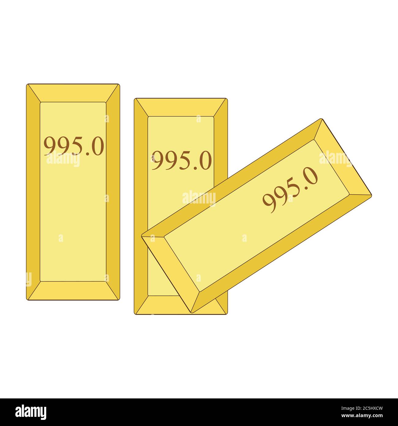 Vector stacked bars of pure Gold Stock Vector Image & Art - Alamy