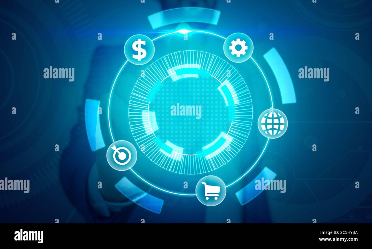 Information Digital Technology Network Connection Infographic Elements ...