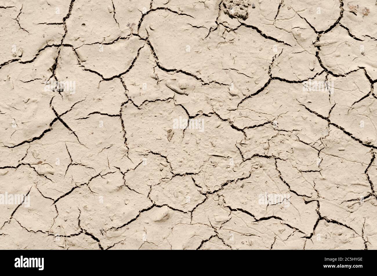 Dry and cracked muddy ground due to hot temperature, drought concept ...