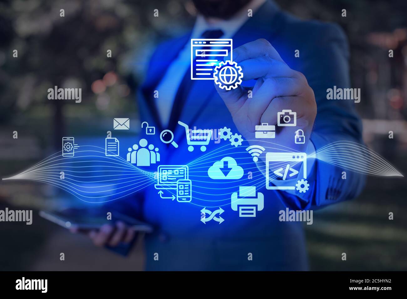 Information Digital Technology Network Connection Infographic Elements ...