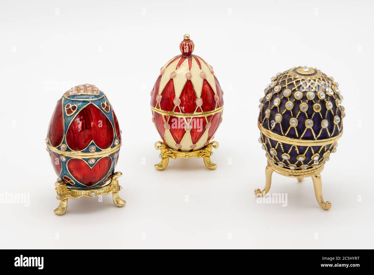 Close-up of Faberge egg designs seen as part of a collection Stock ...