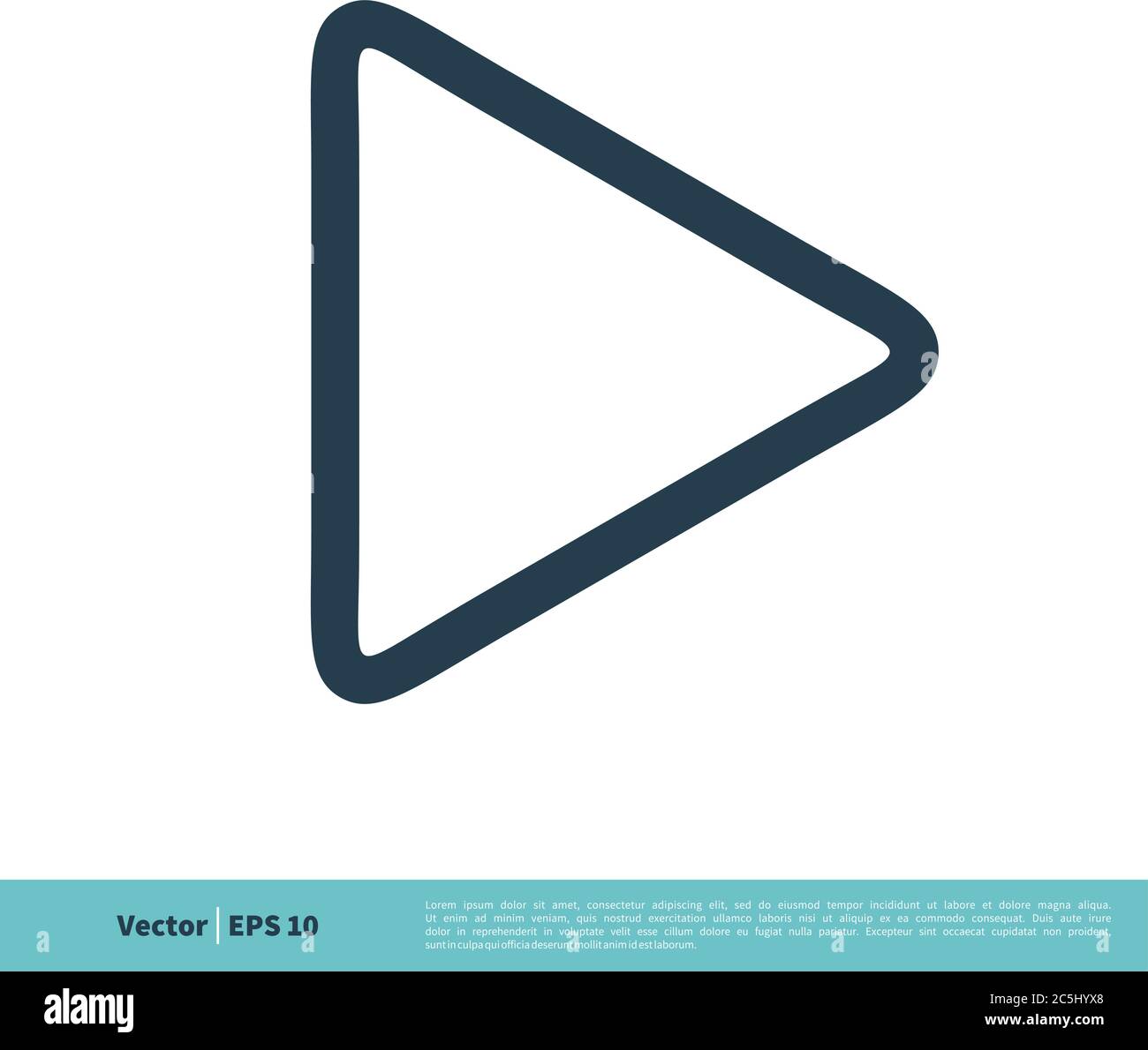 Triangle Play Button Icon Vector Logo Template Illustration Design ...