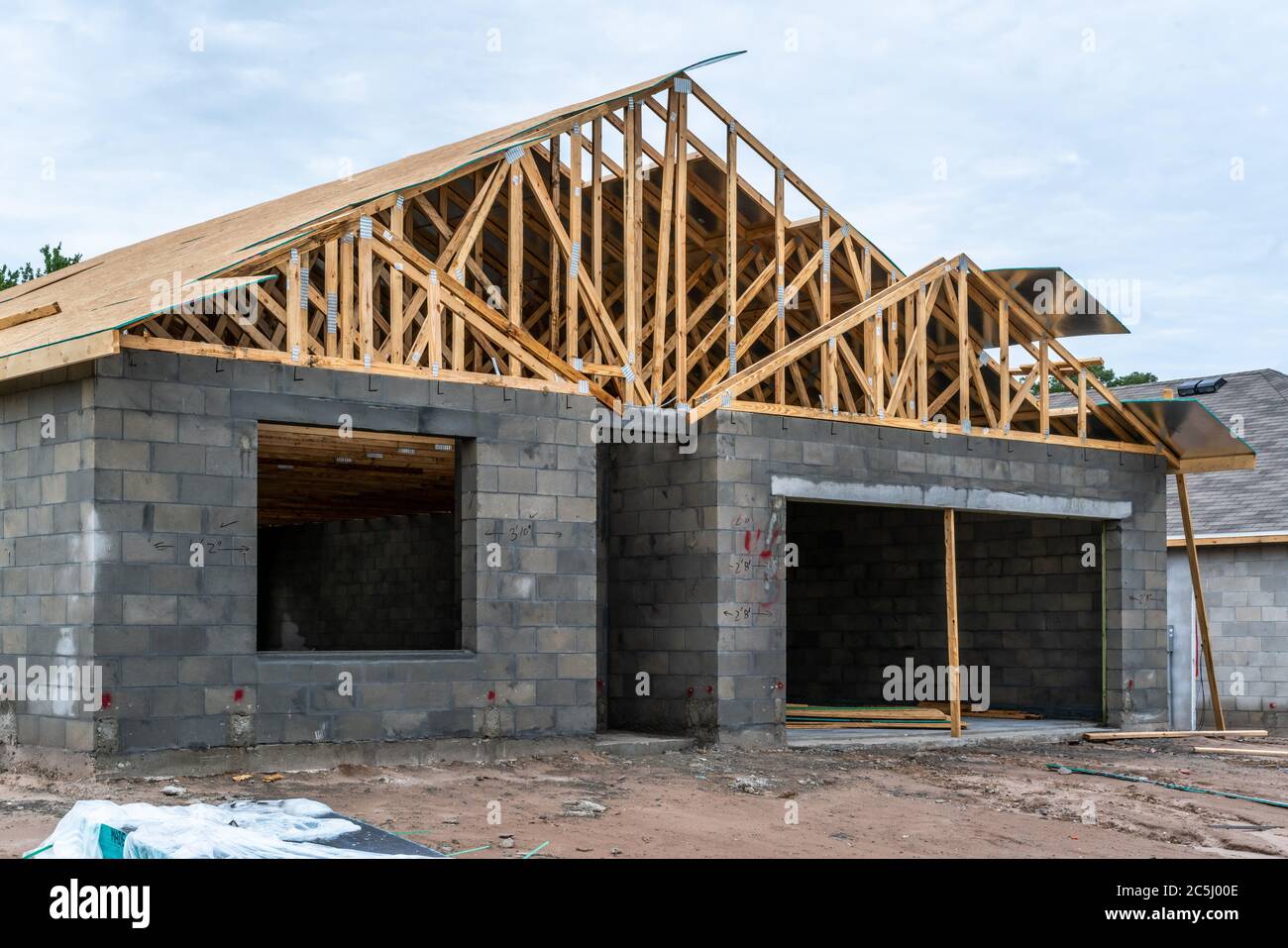 New home construction in west-central Florida from foundations ...