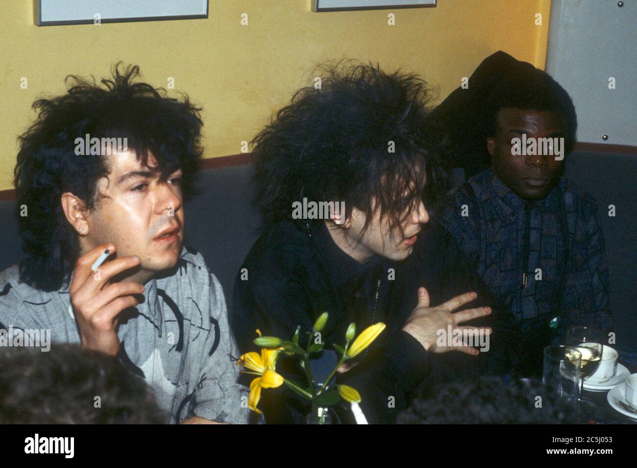 Laurence Tolhurst, Robert Swithh and Andy Anderson of The Cure at a ...