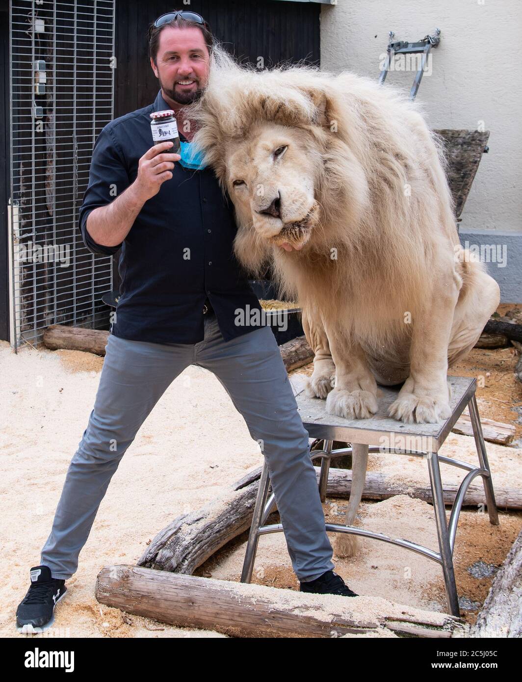 Munich, Germany. 03rd July, 2020. Martin Lacey, lion and tiger trainer ...