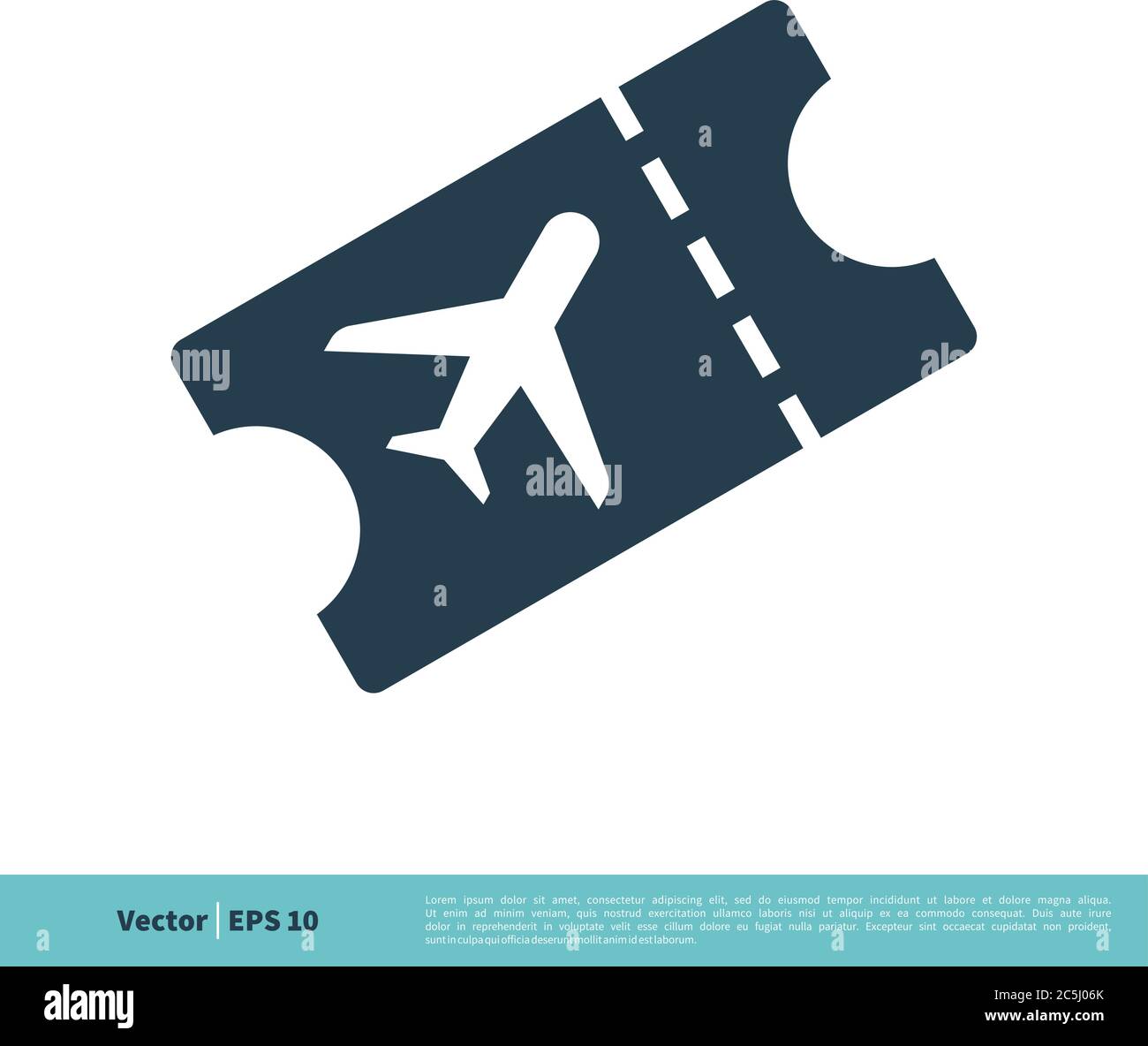 Airplane Ticket Icon Vector Logo Template Illustration Design. Vector ...