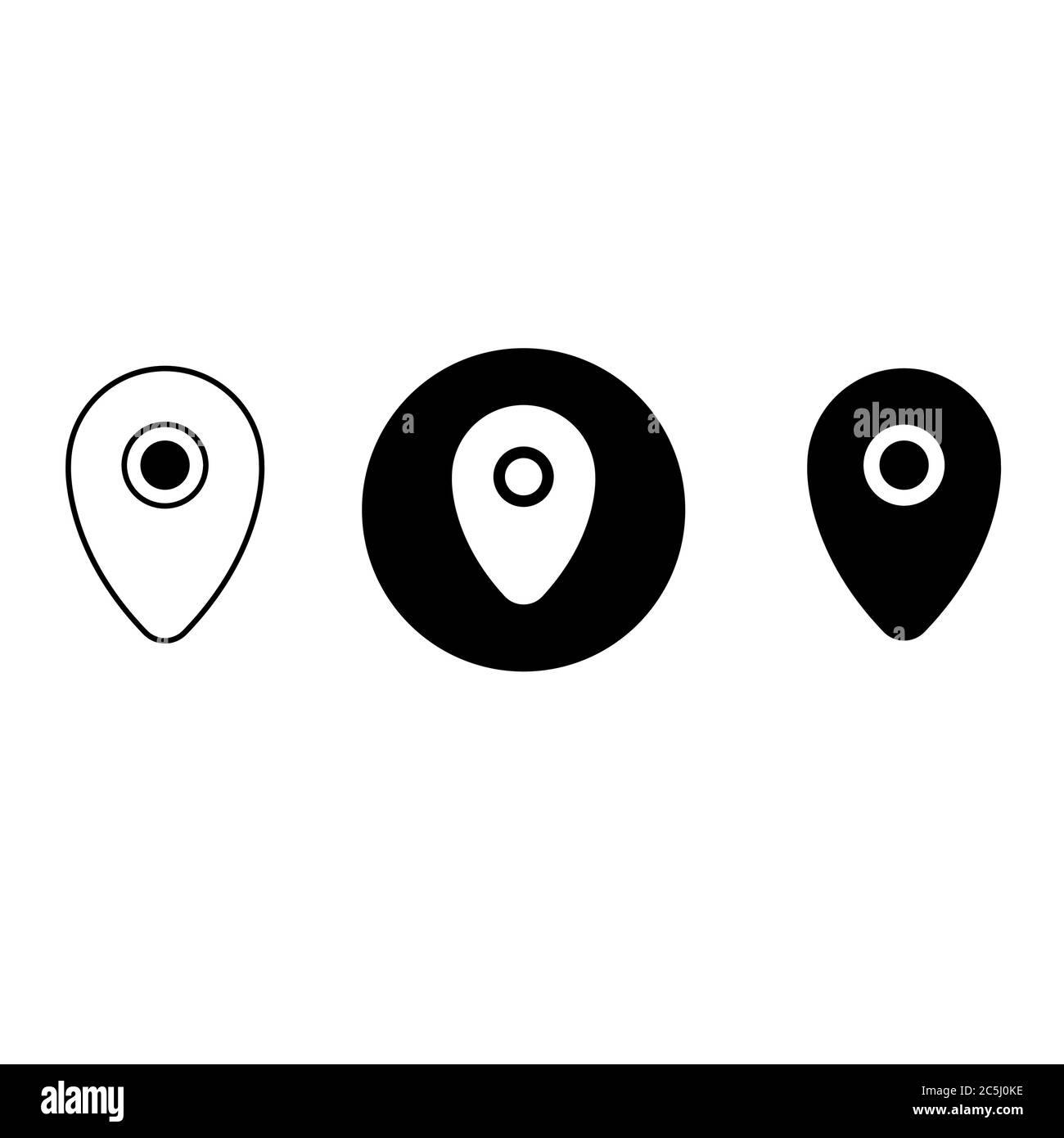 Pack of Location Icons Vector Graphic. EPS 10 Stock Vector Image & Art ...