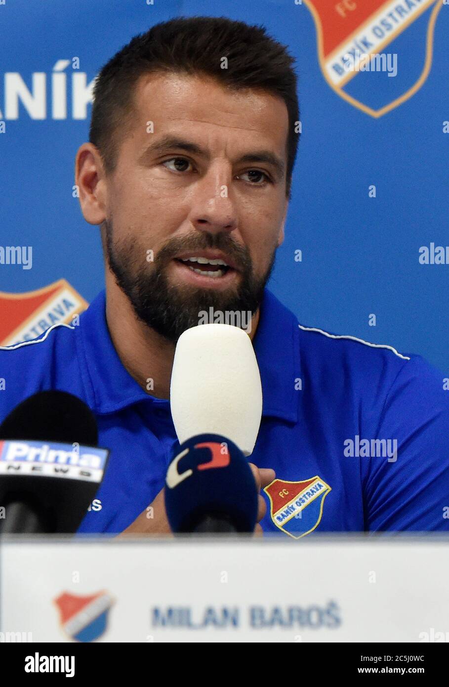 Ostrava, Czech Republic. 03rd July, 2020. Czech football striker Milan ...