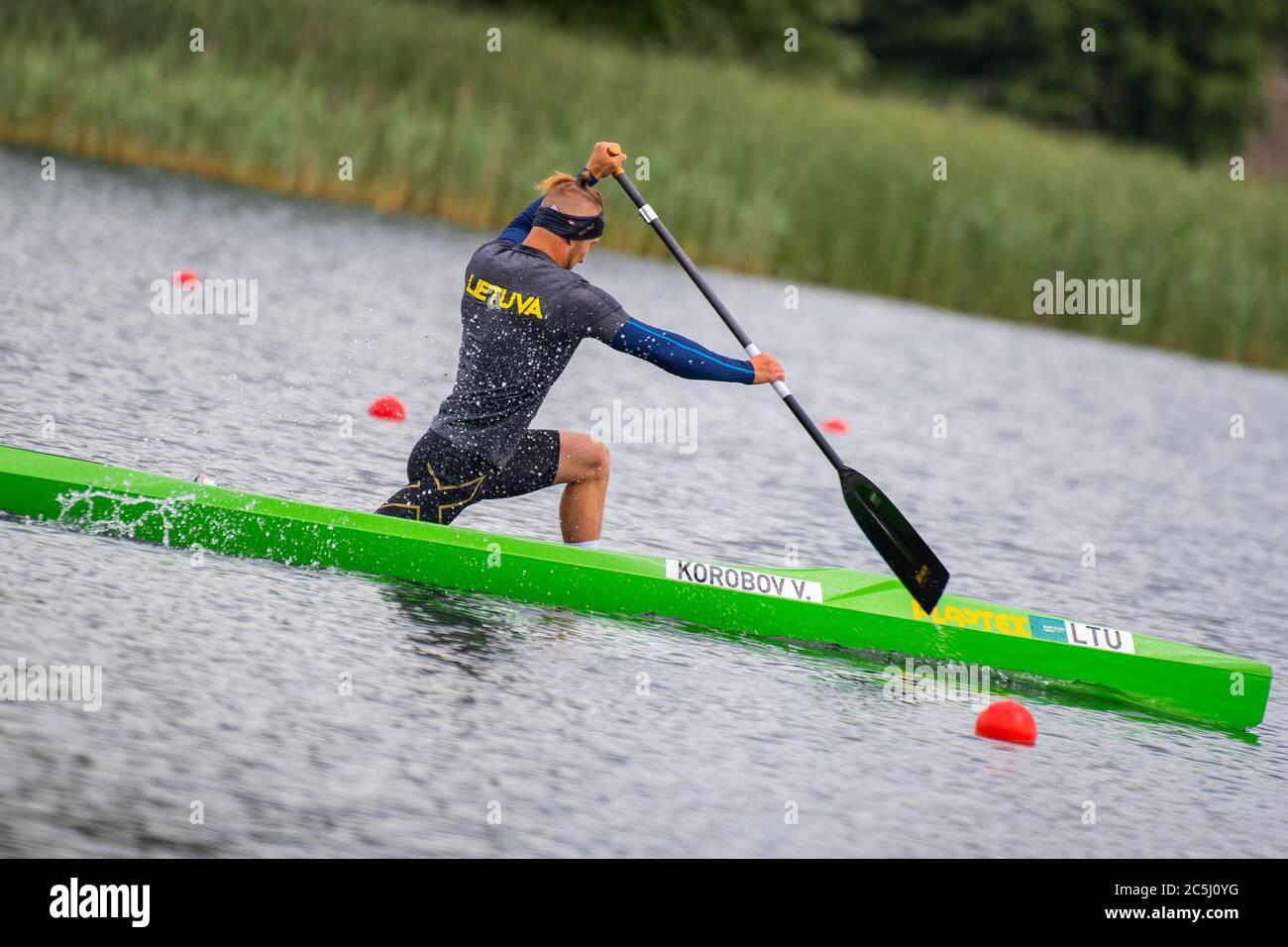 Canoe sports, Lithuanian athlete Vadim Korobov Stock Photo - Alamy