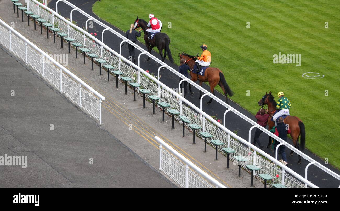 Horses in the parade ring before the eliteracingclub.co.uk Handicap at ...