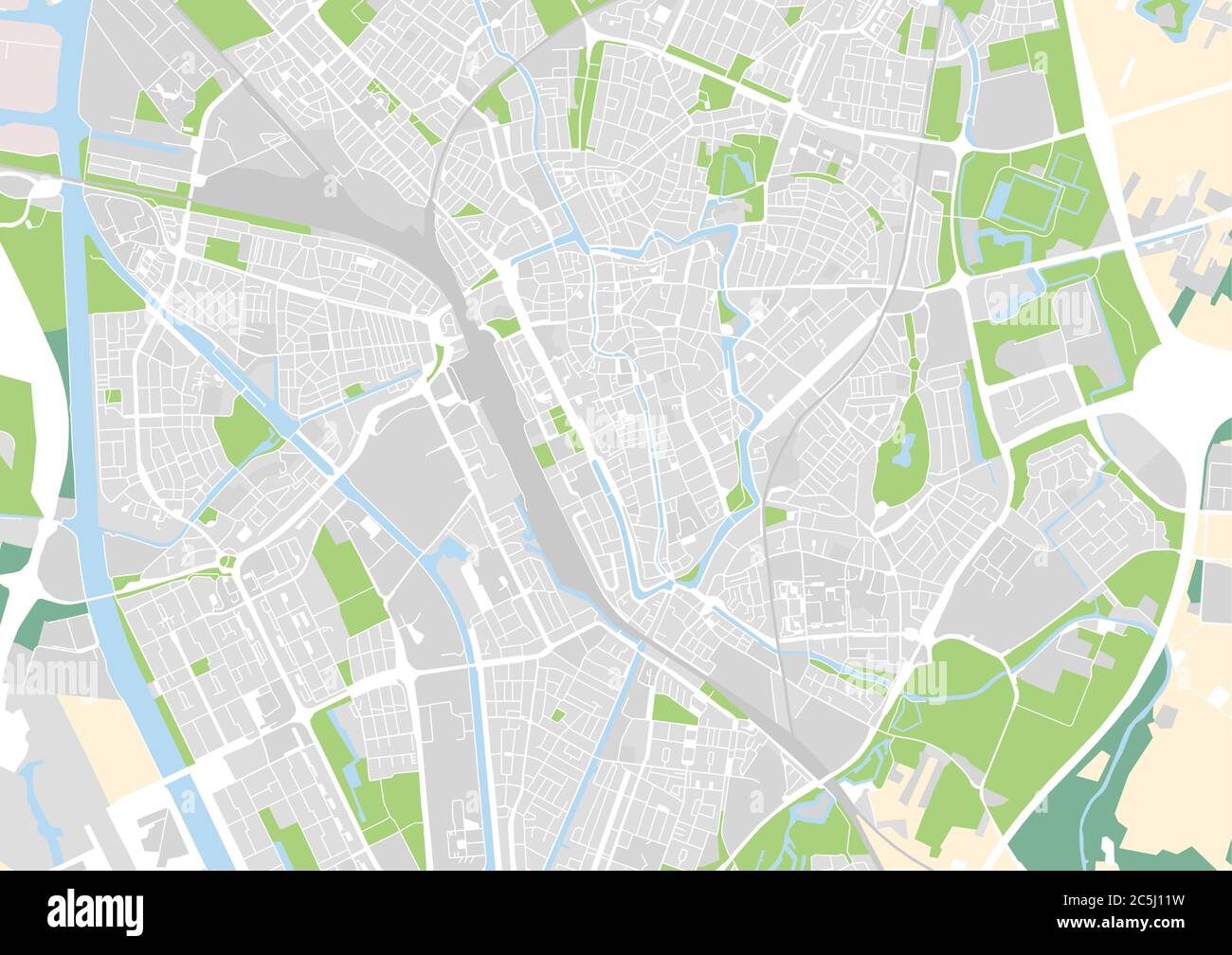 vector city map of Utrecht, Netherlands Stock Vector Image & Art - Alamy