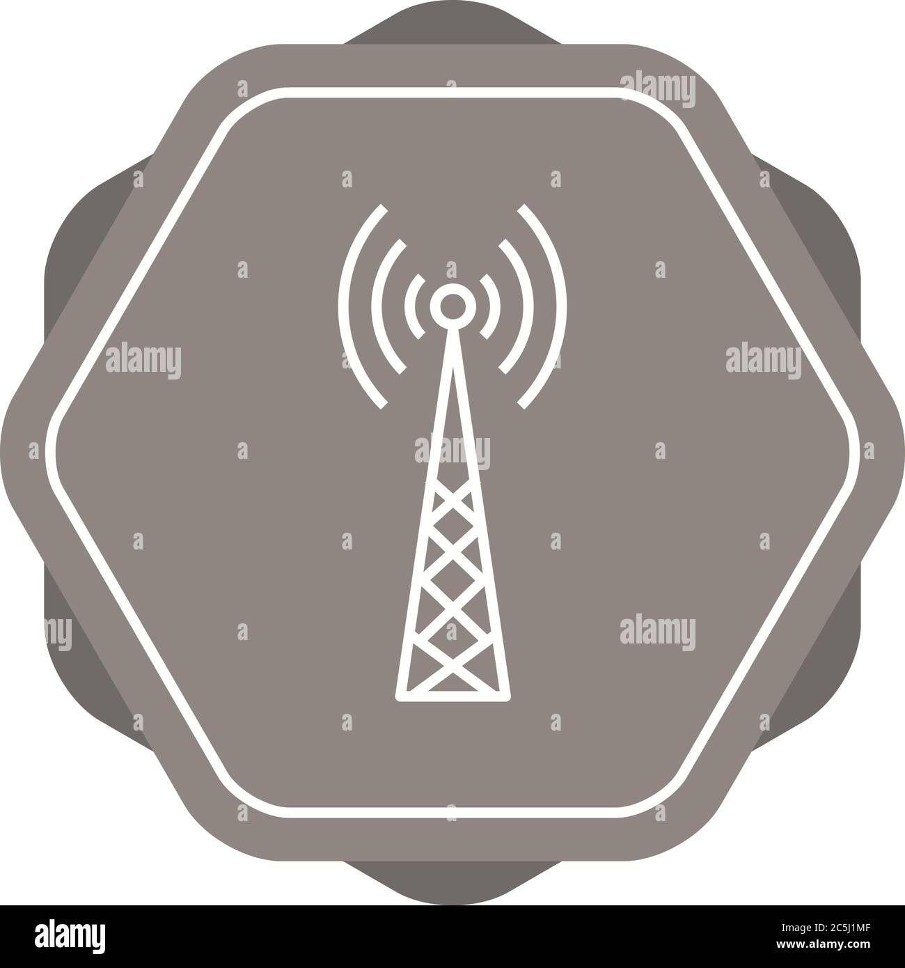Unique Telecom Tower Vector Line Icon Stock Vector Image & Art - Alamy