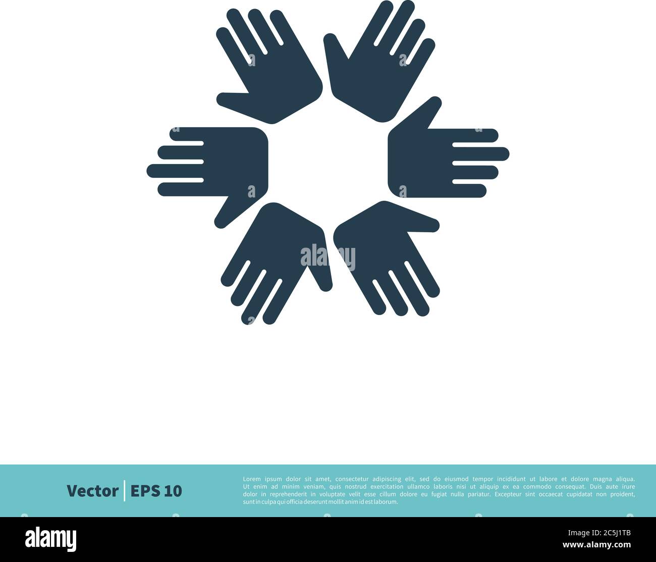 Hand Connections Icon Vector Logo Template Illustration Design. Vector ...