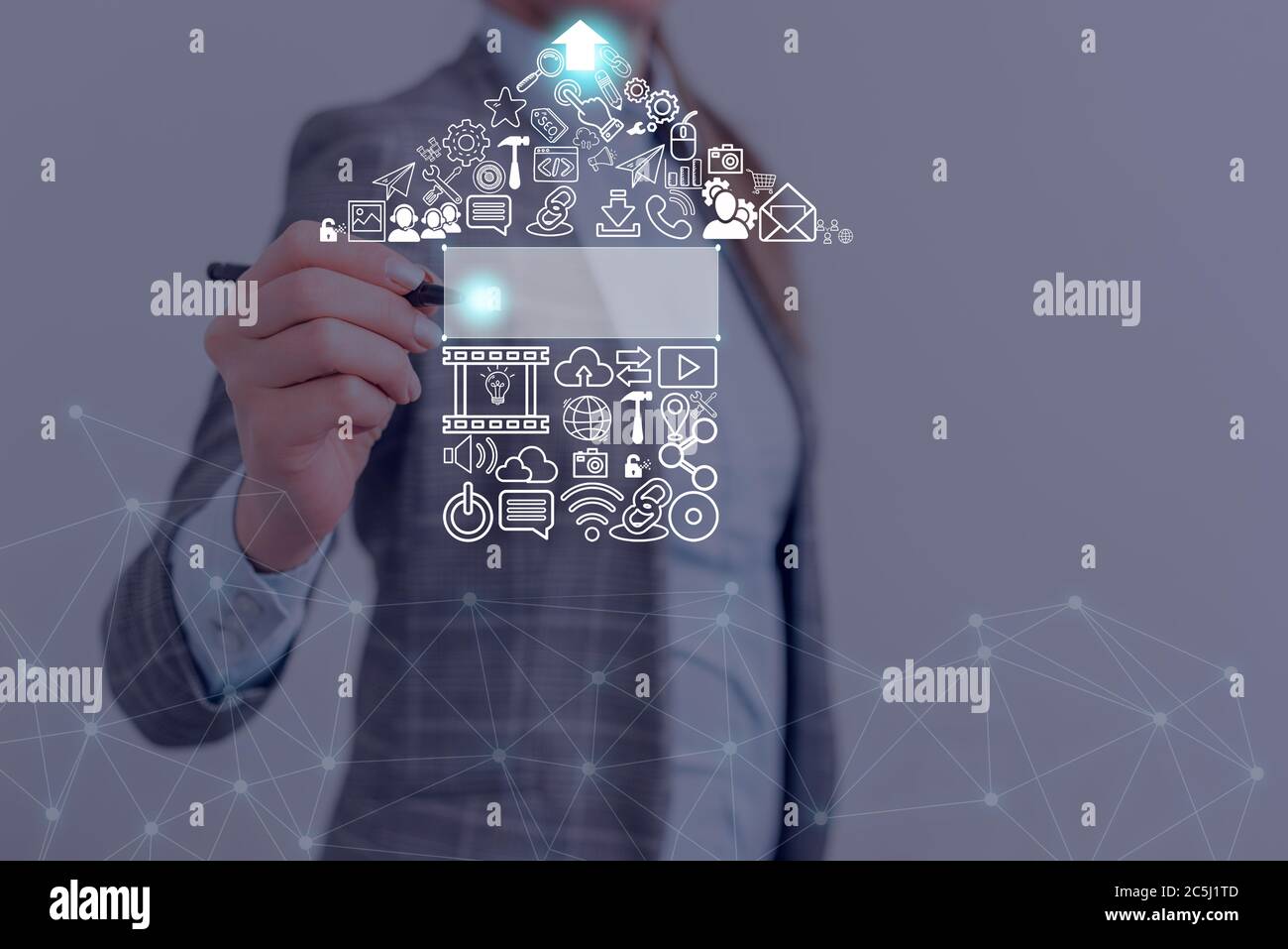 Information Digital Technology Network Connection Infographic Elements ...