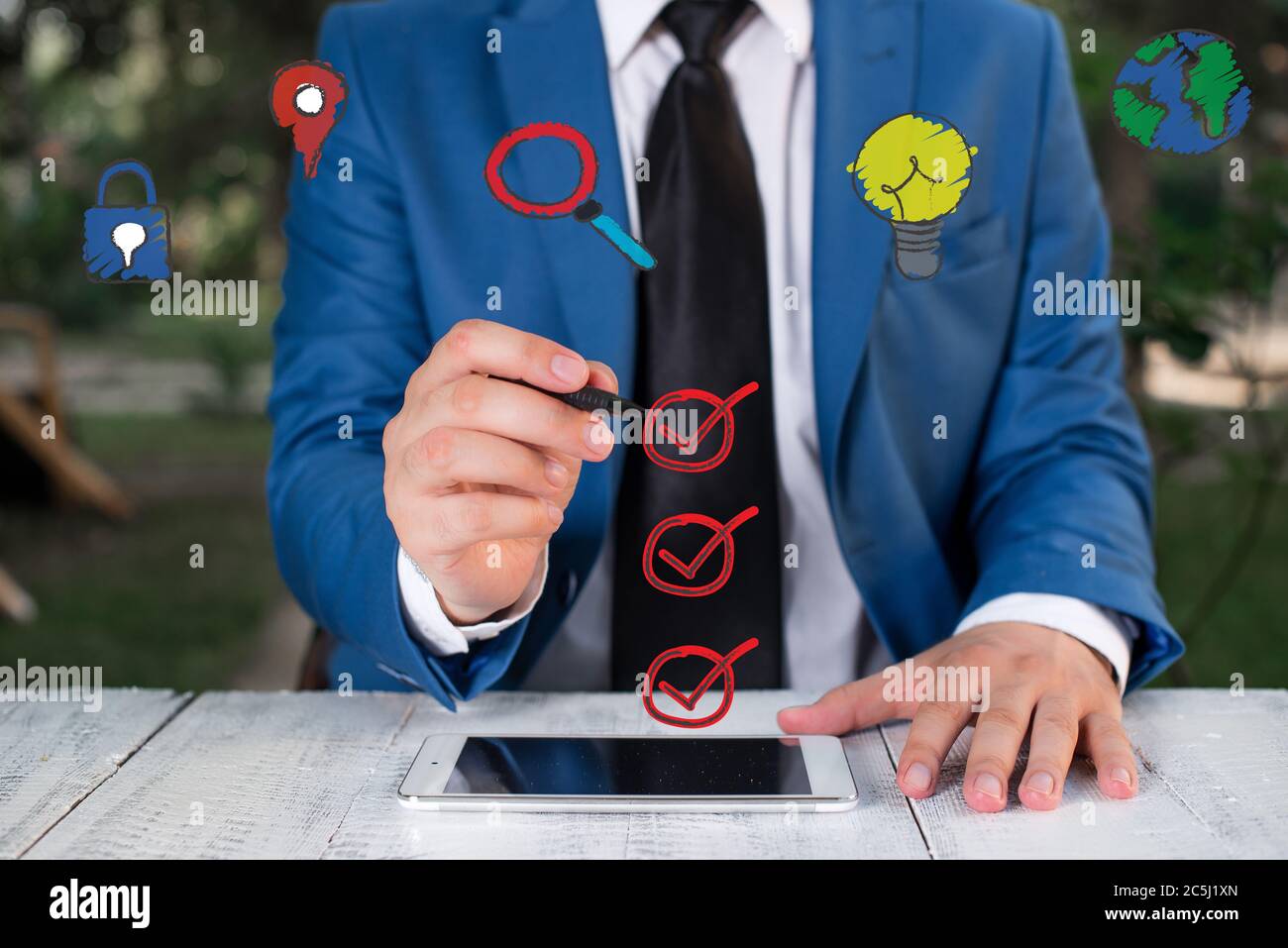 Free Sketch Of Digital Technology Information With Infographic Element ...