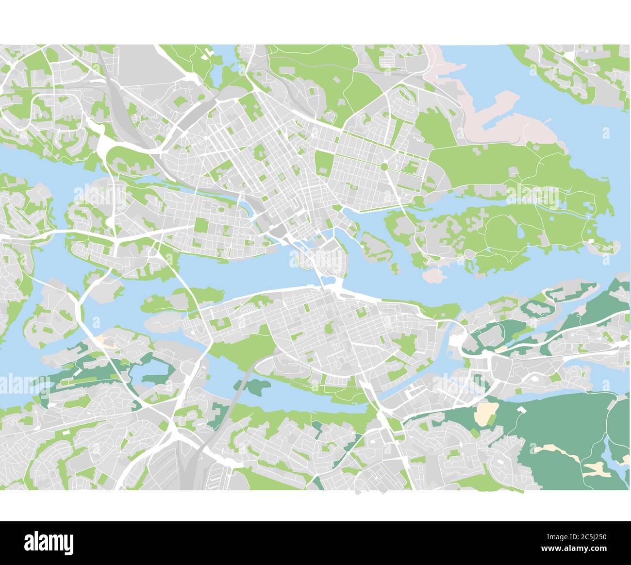 vector city map of Stockholm, Sweden Stock Vector Image & Art - Alamy