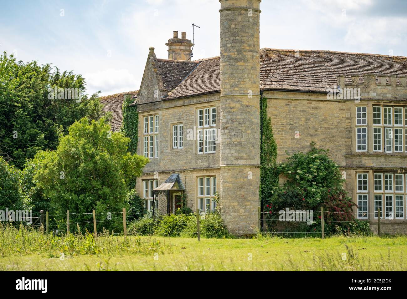Detailed, majestic view of an unusual, Grade 2 listed, stone built ...