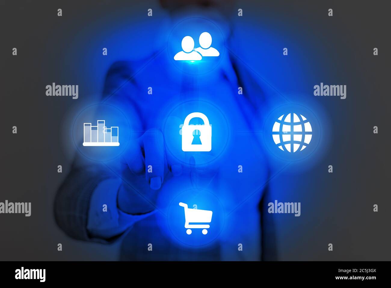 Information Digital Technology Network Connection Infographic Elements ...