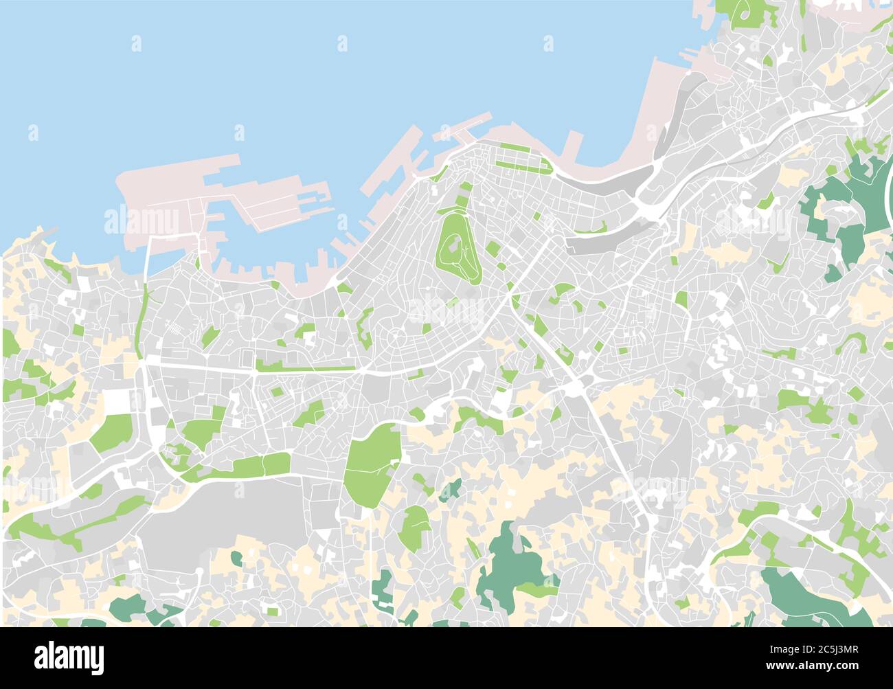 vector city map of Vigo, Spain Stock Vector Image & Art - Alamy
