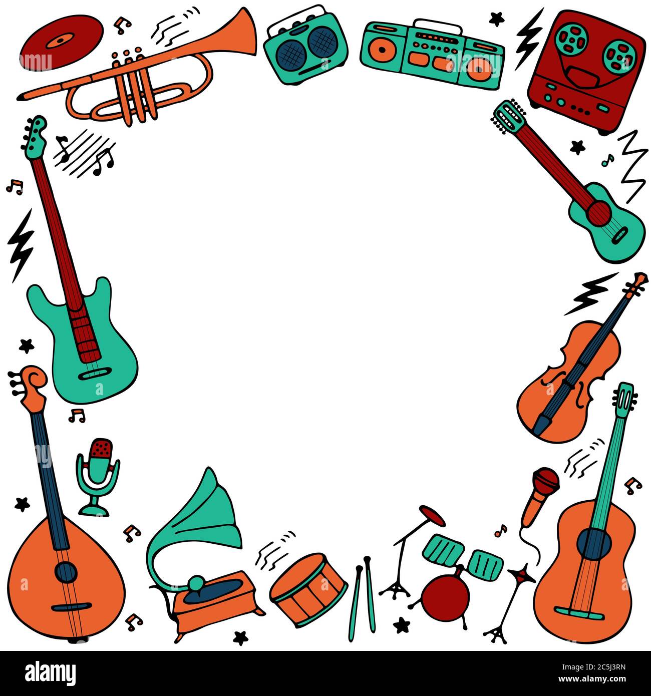 Resonating musical instrument Stock Vector Images - Alamy