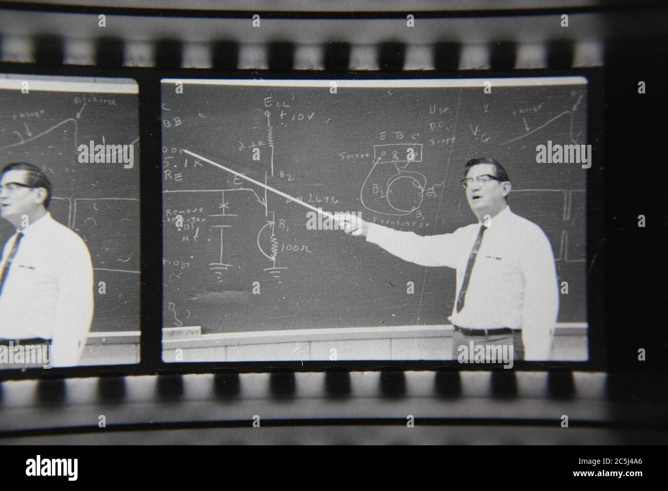 Fine 70s vintage contact print black and white photography of a teacher ...