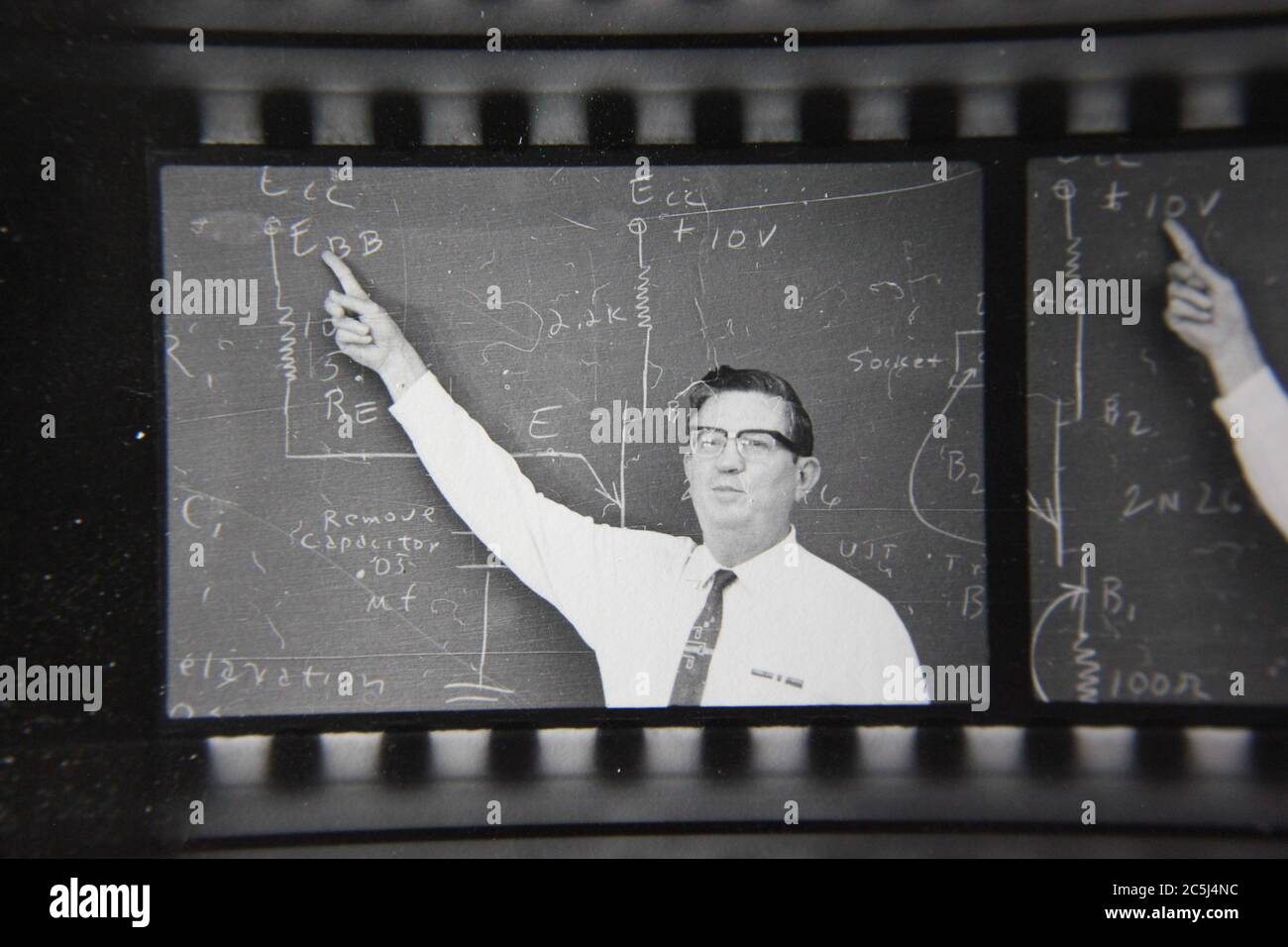 Fine 70s vintage contact print black and white photography of a teacher ...