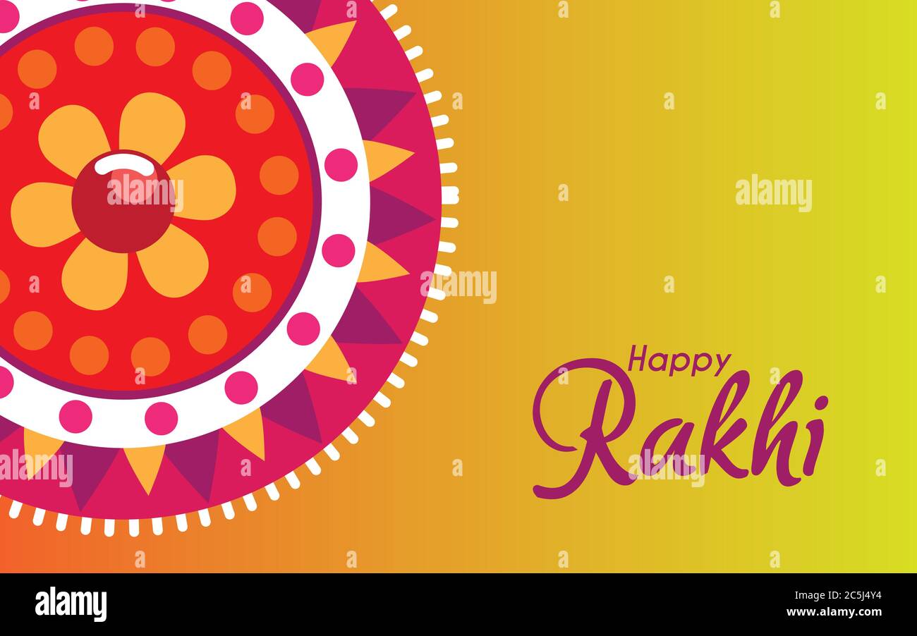 rakhi festival gifts card beautiful raksha vector illustration desing ...