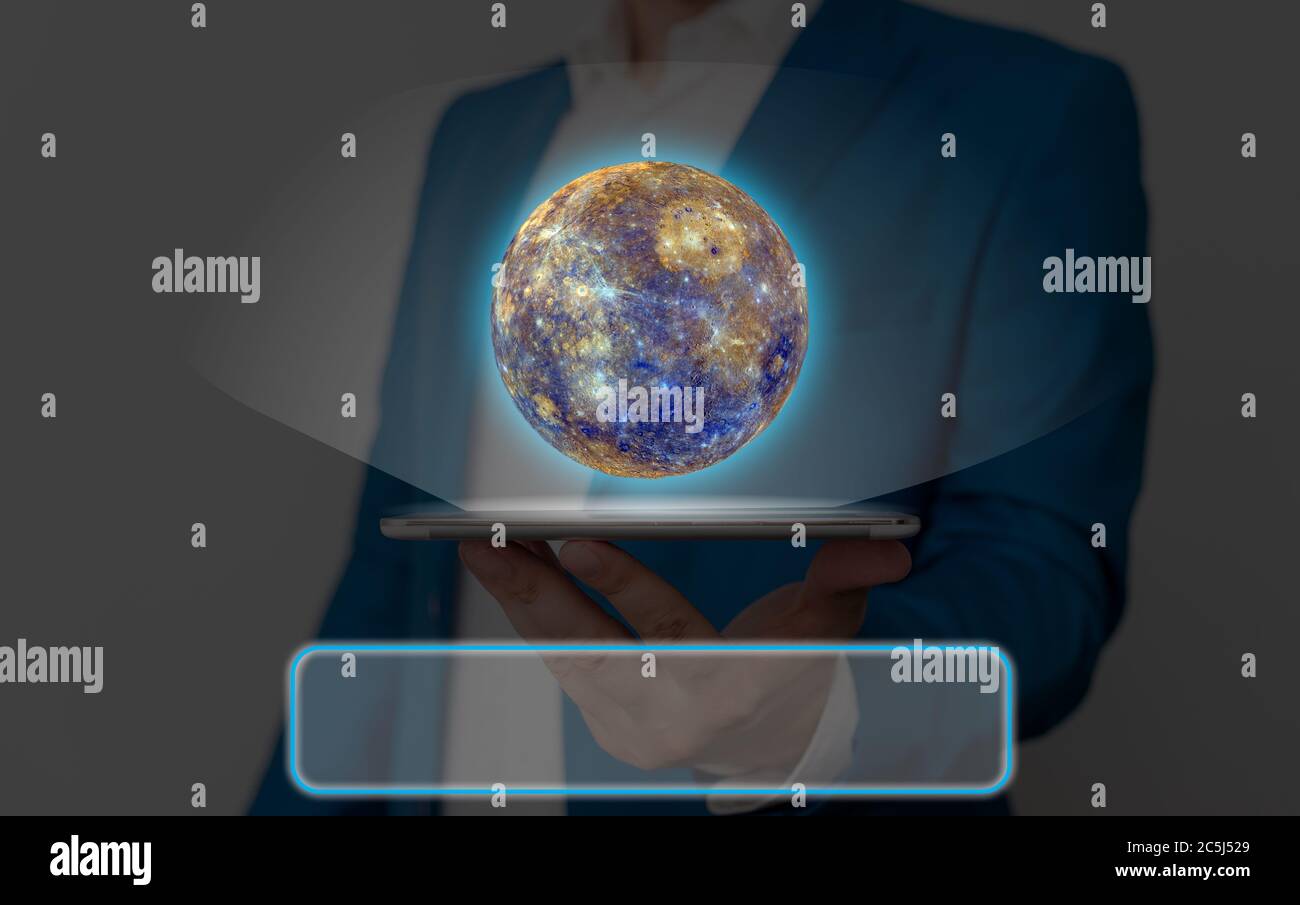 Digital Image of Distant Solar System Showing Global Technology ...