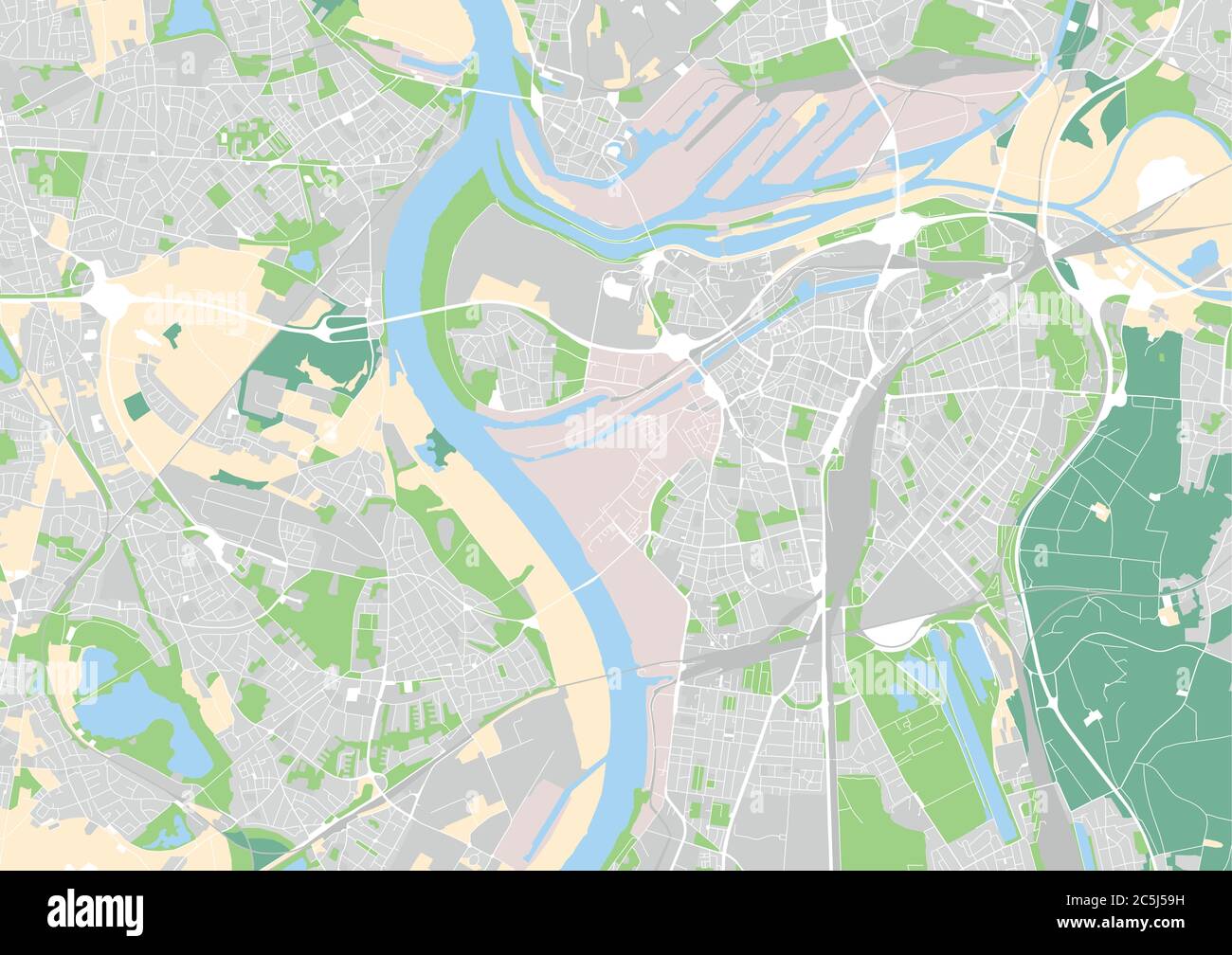 vector city map of Duisburg, Germany Stock Vector Image & Art - Alamy