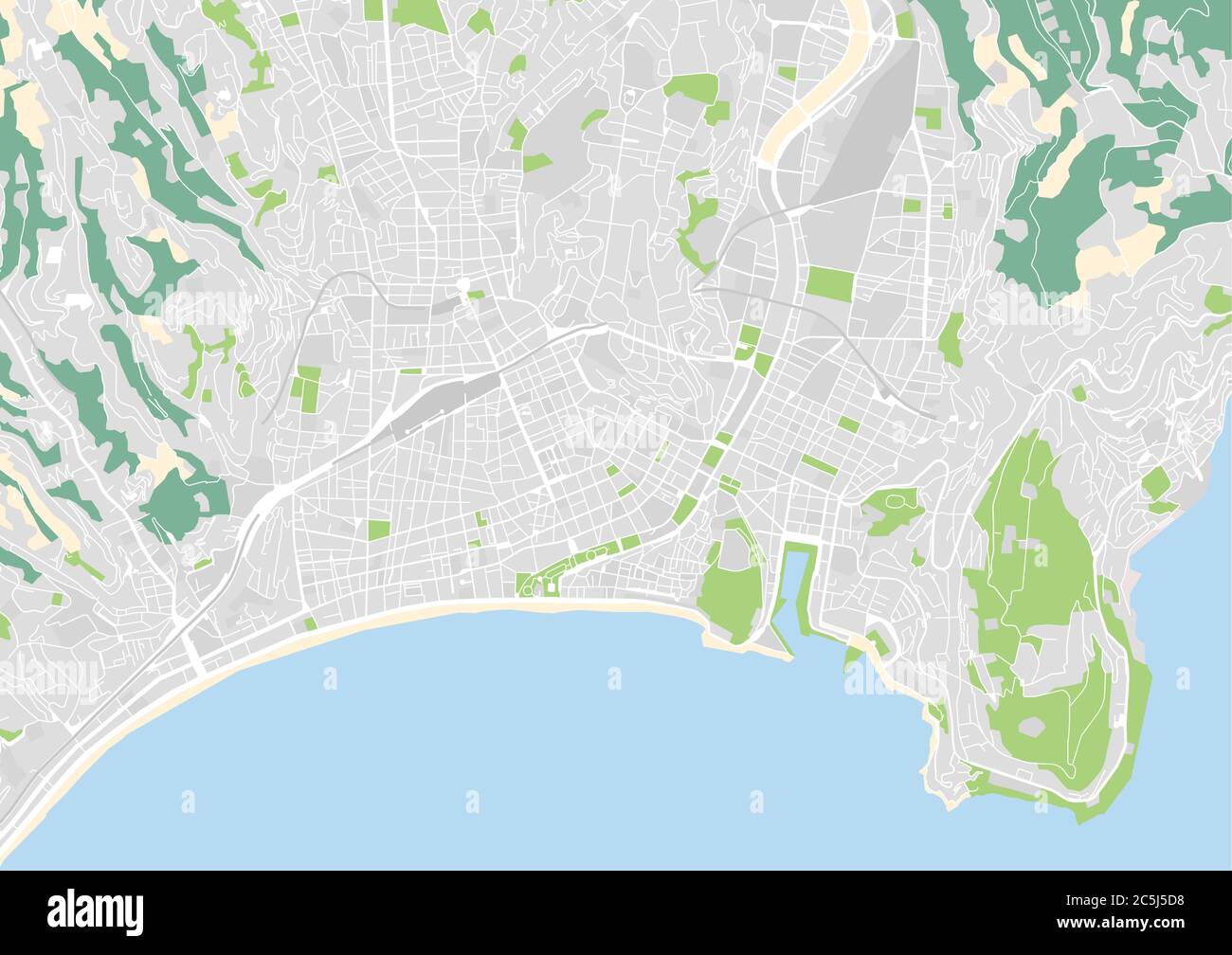 vector city map of Nice, France Stock Vector Image & Art - Alamy