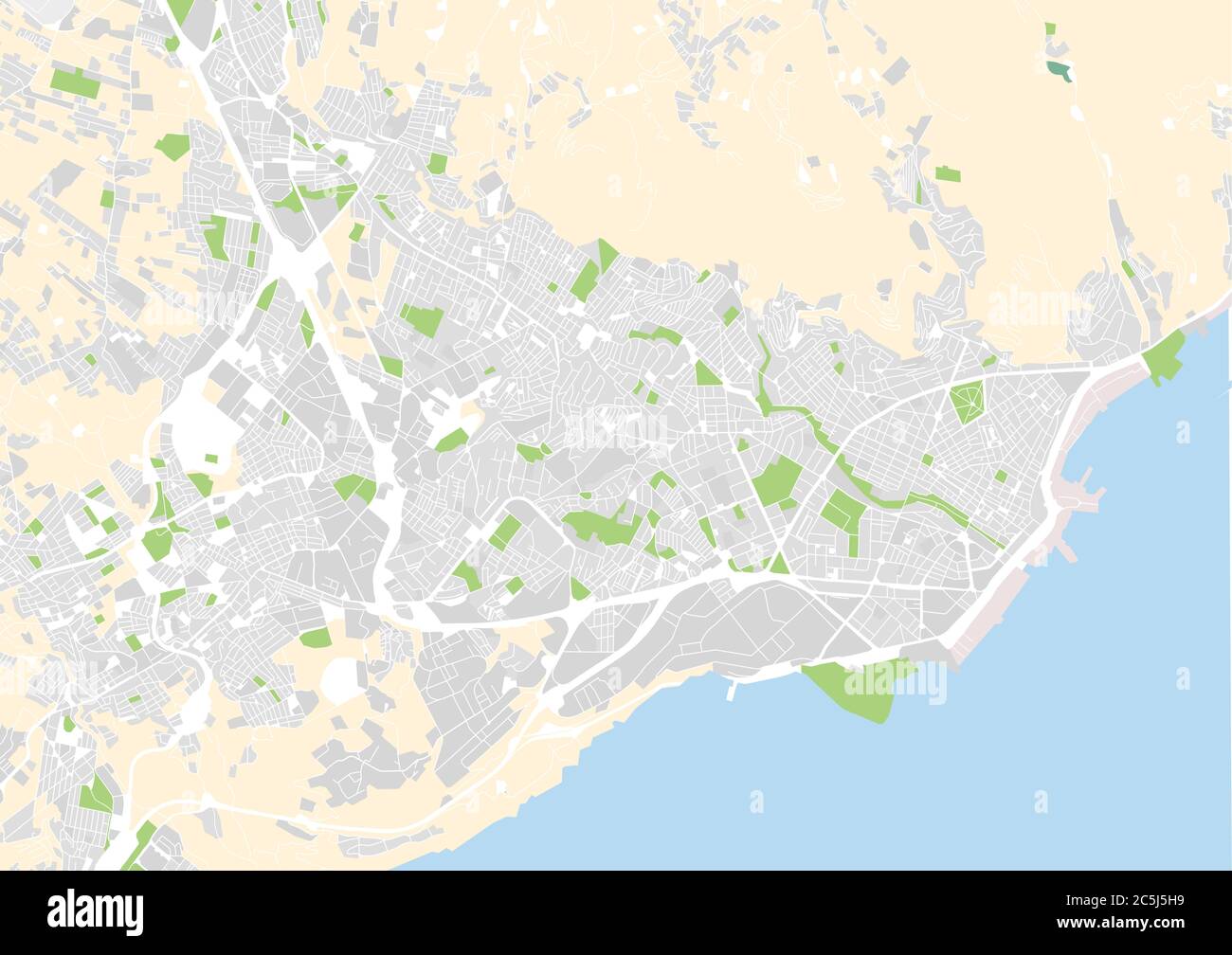 Santa cruz street map hi-res stock photography and images - Alamy