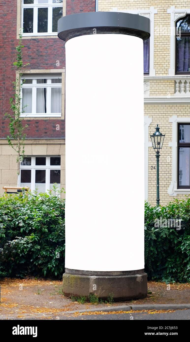 blank advertising pillar,public advertising display, outside setting ...