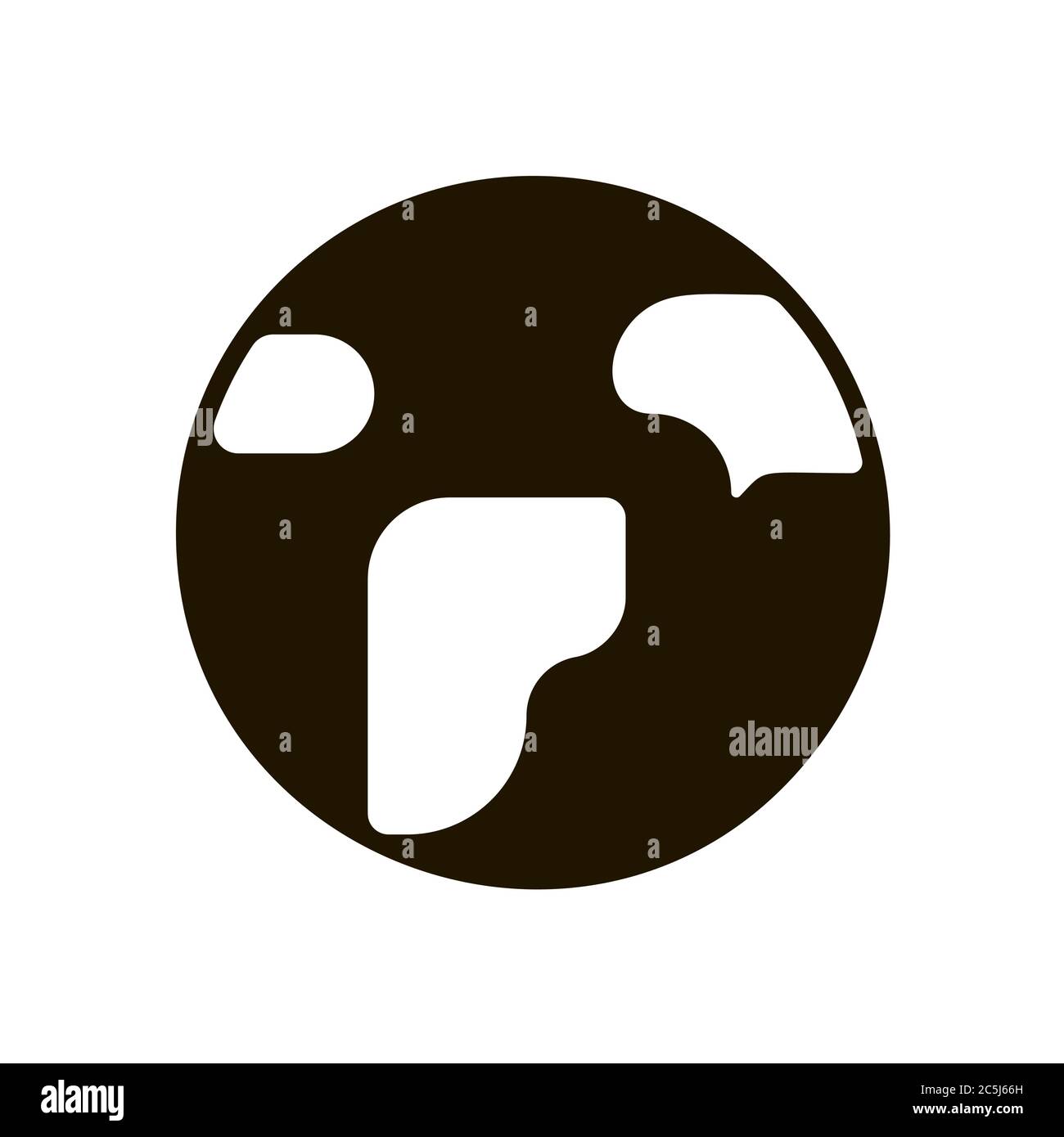 Planet earth icon in trendy flat style isolated. Eps 10 Stock Vector ...