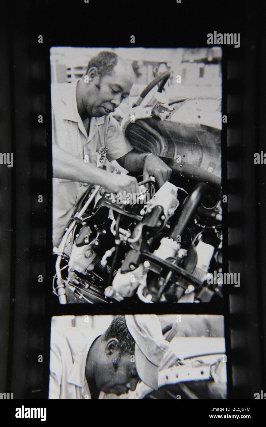 Fine 70s vintage contact print black and white photography of a man ...
