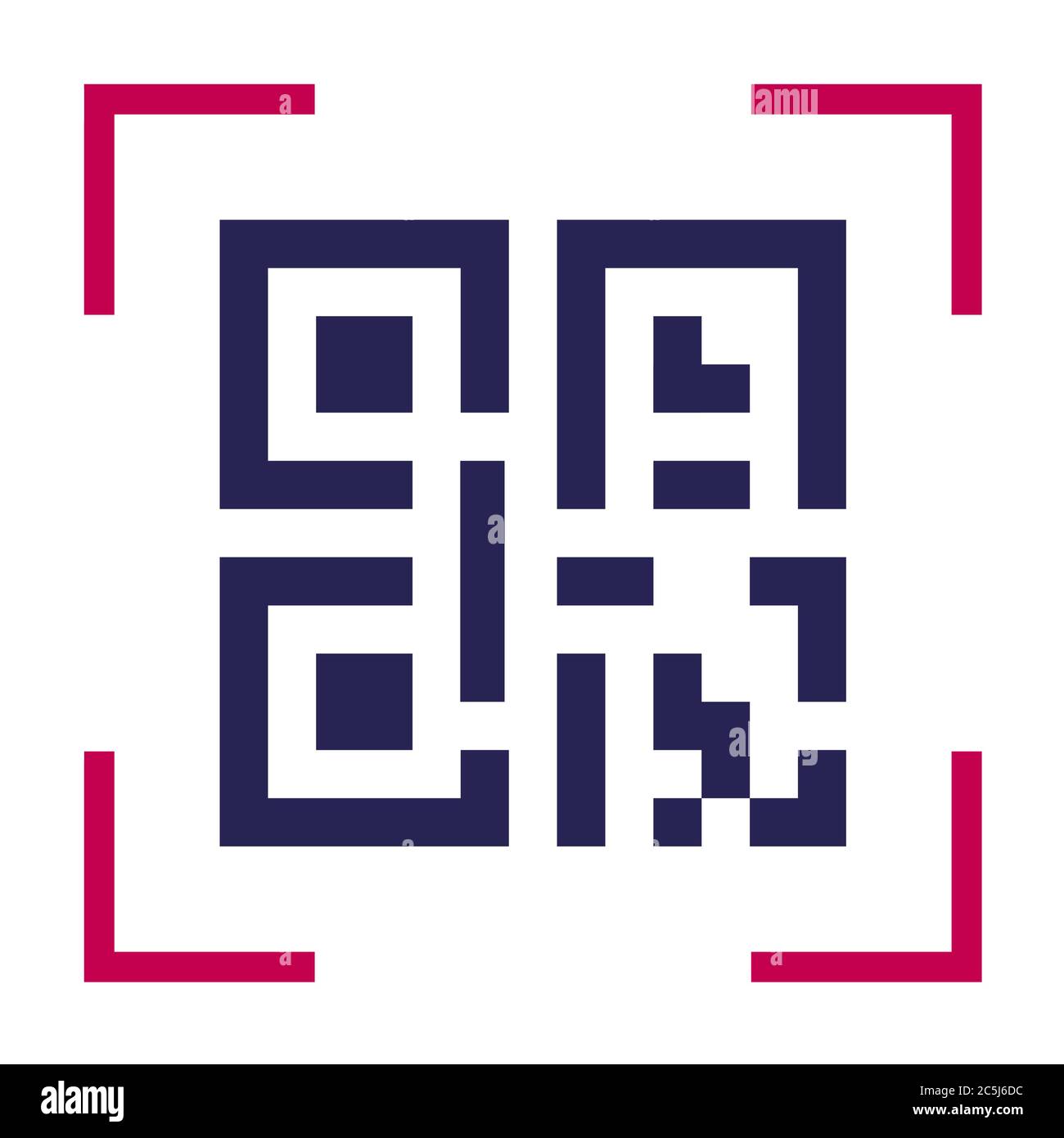 Qr code for smart phone on white background. Vector illustration in ...