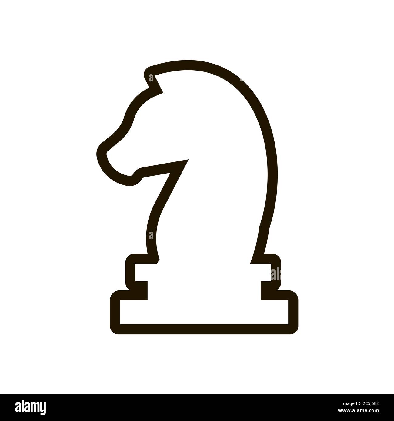 Chess piece horse icon on white background. EPS 10. Vector illustration ...