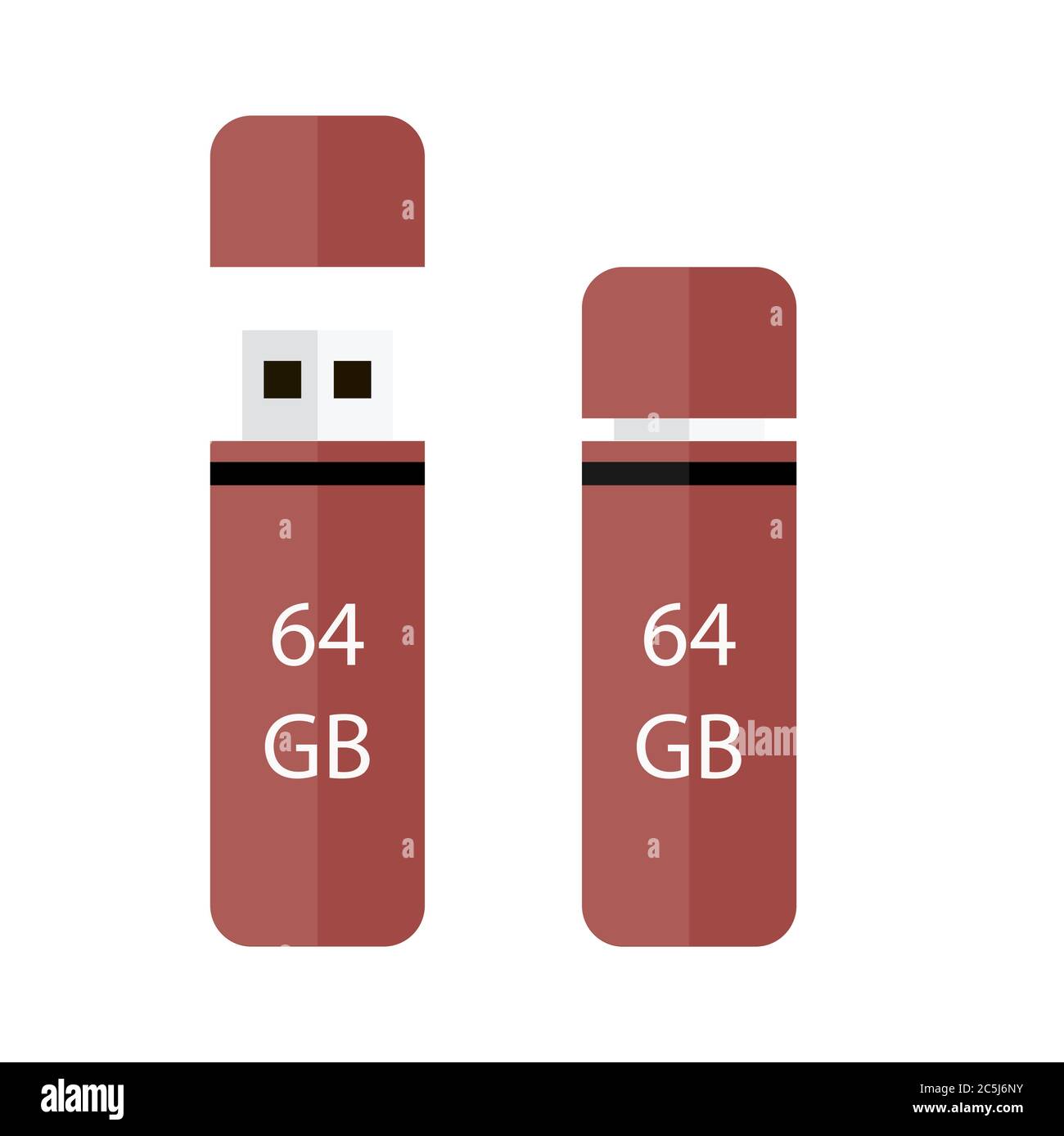 Universal flash drive on white background. Vector illustration in ...