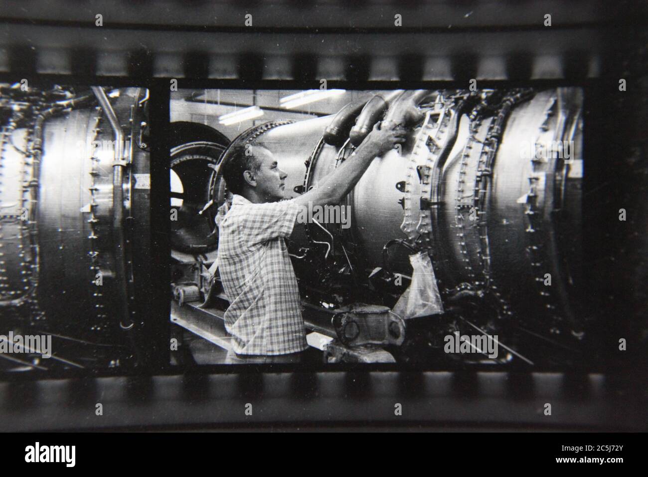 Fine 70s vintage contact print black and white photography of a man ...