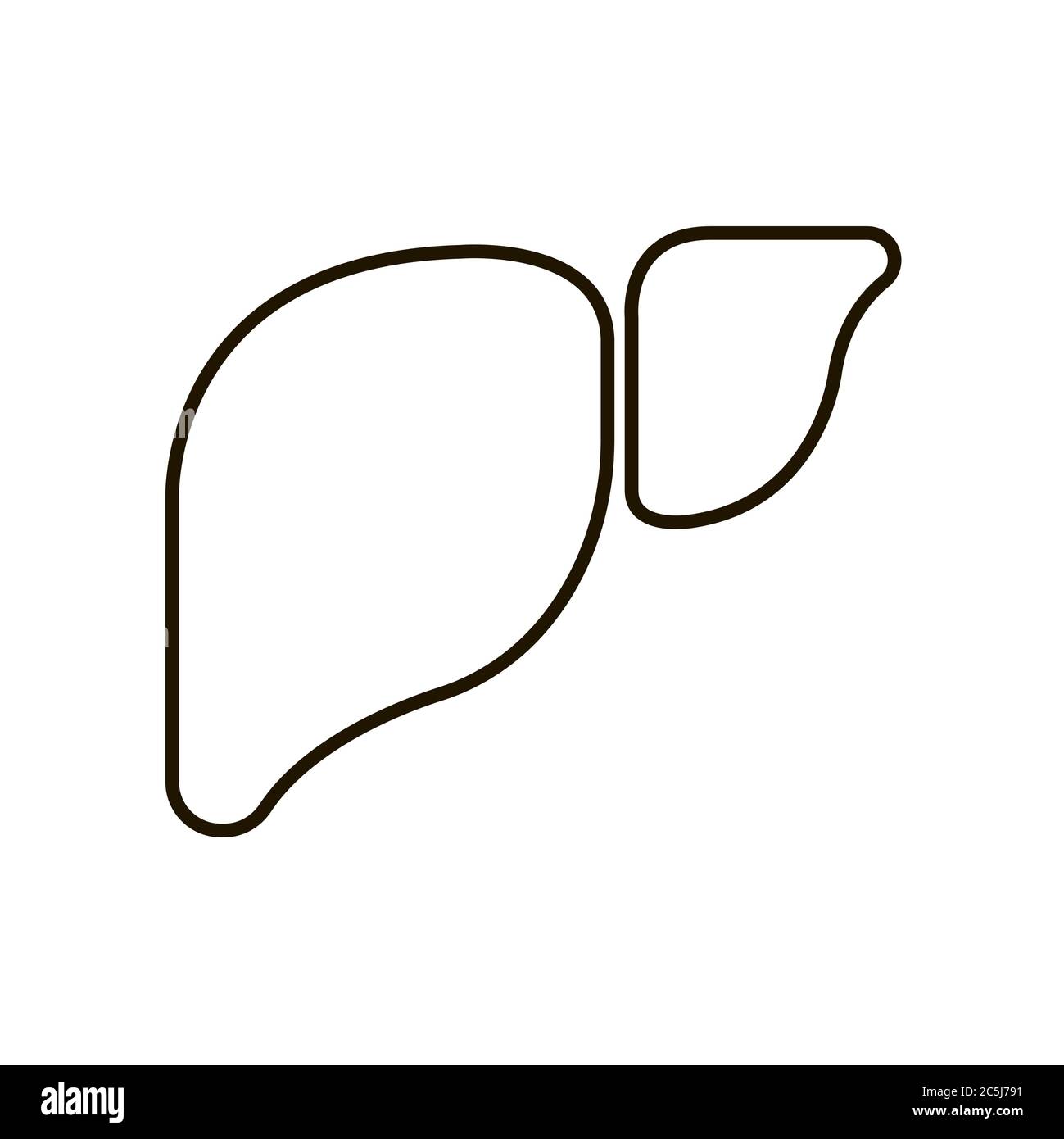 Human liver icon in trendy flat style isolated on white background. Eps ...