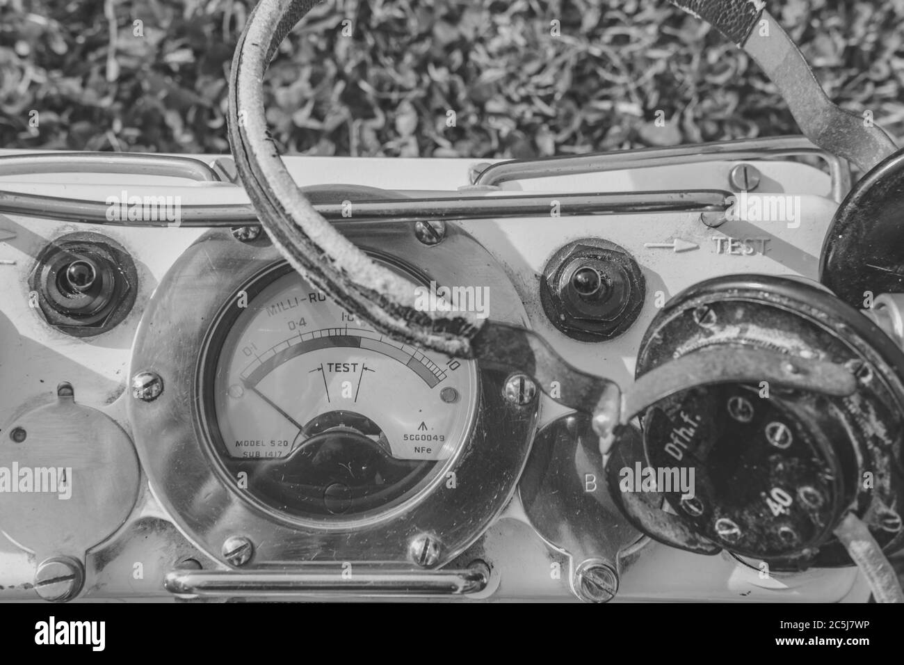 Cold War type Geiger radiation detector showing the classic meter style ...
