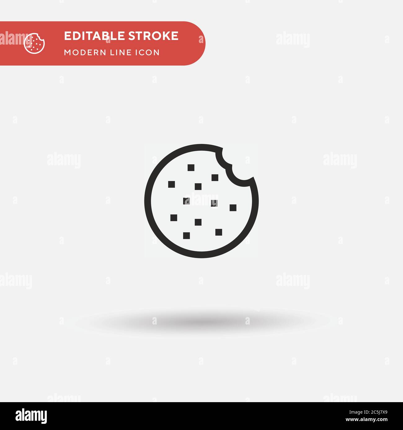 Cookie Simple vector icon. Illustration symbol design template for web ...
