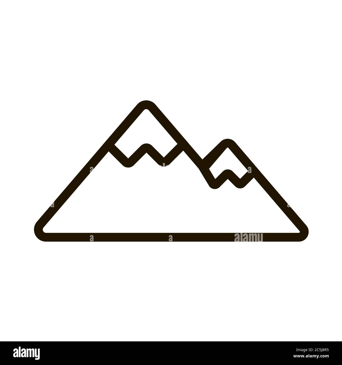 Mountains icon in trendy flat style isolated. EPS 10 Stock Vector Image ...